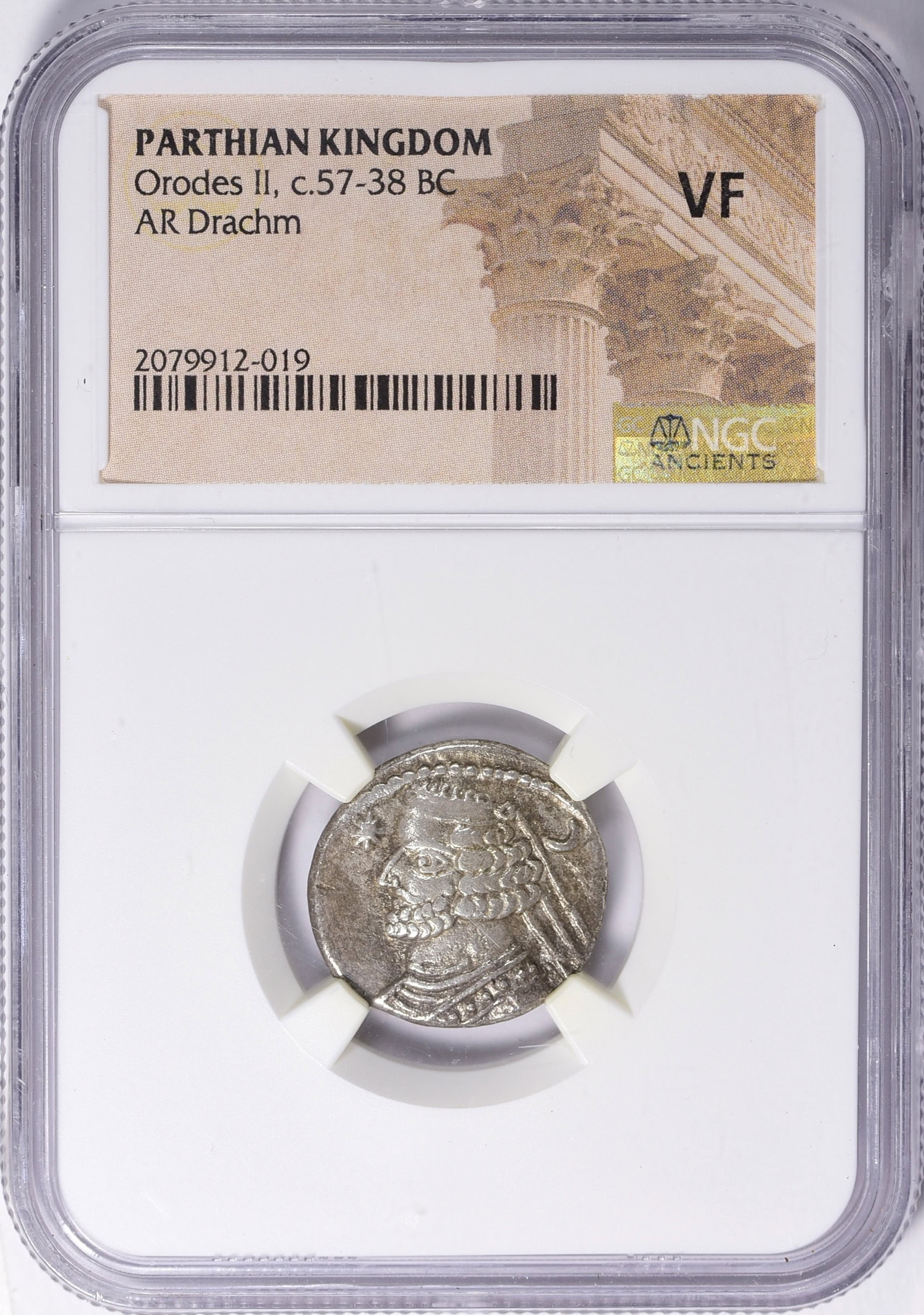 Ancient Parthian Kingdom, Orodes II (c.57-38 B.C.) AR Drachm NGC VF ...