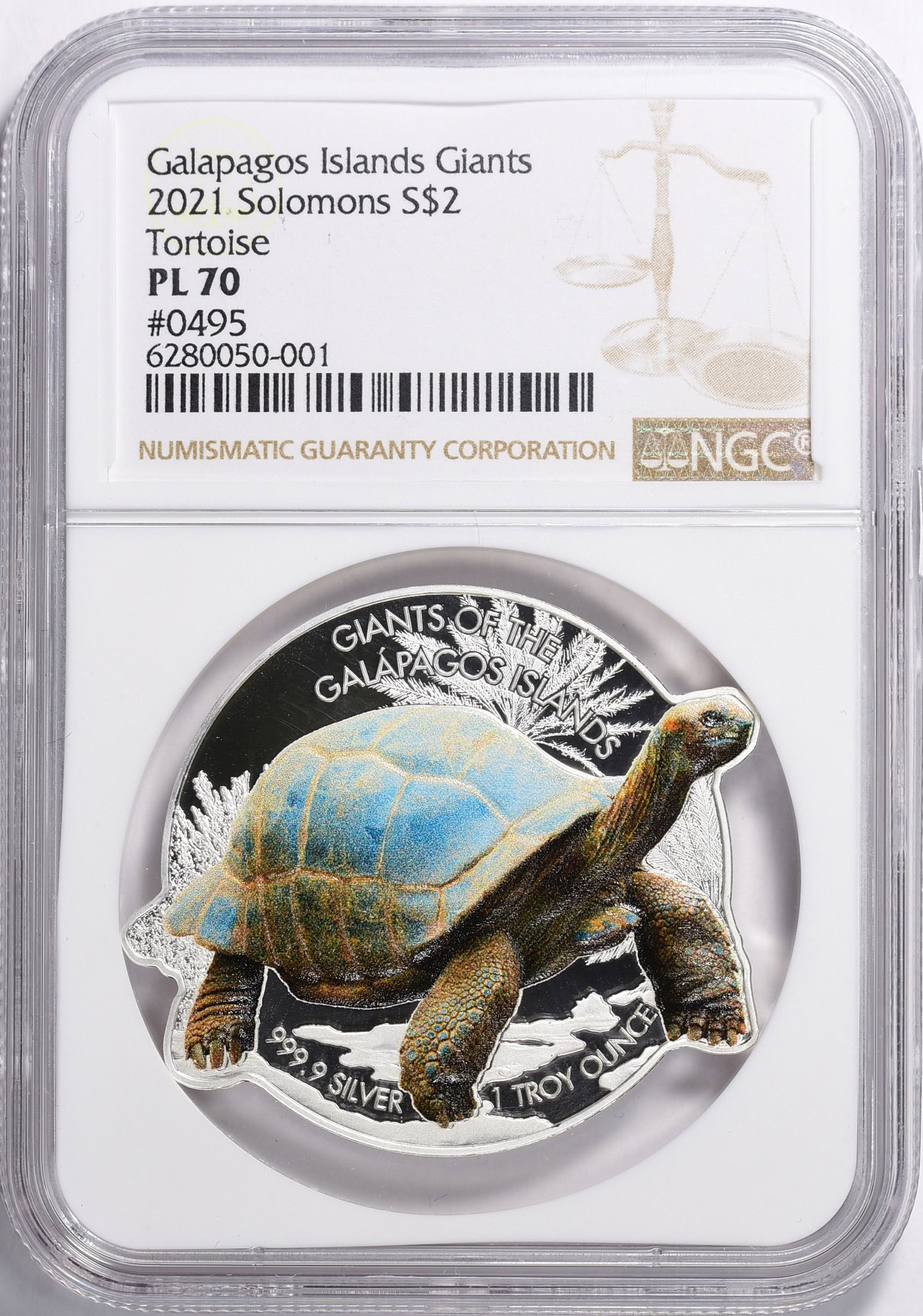 Solomon Islands 2021 Colorized Silver $2 Galapagos Islands Giants ...