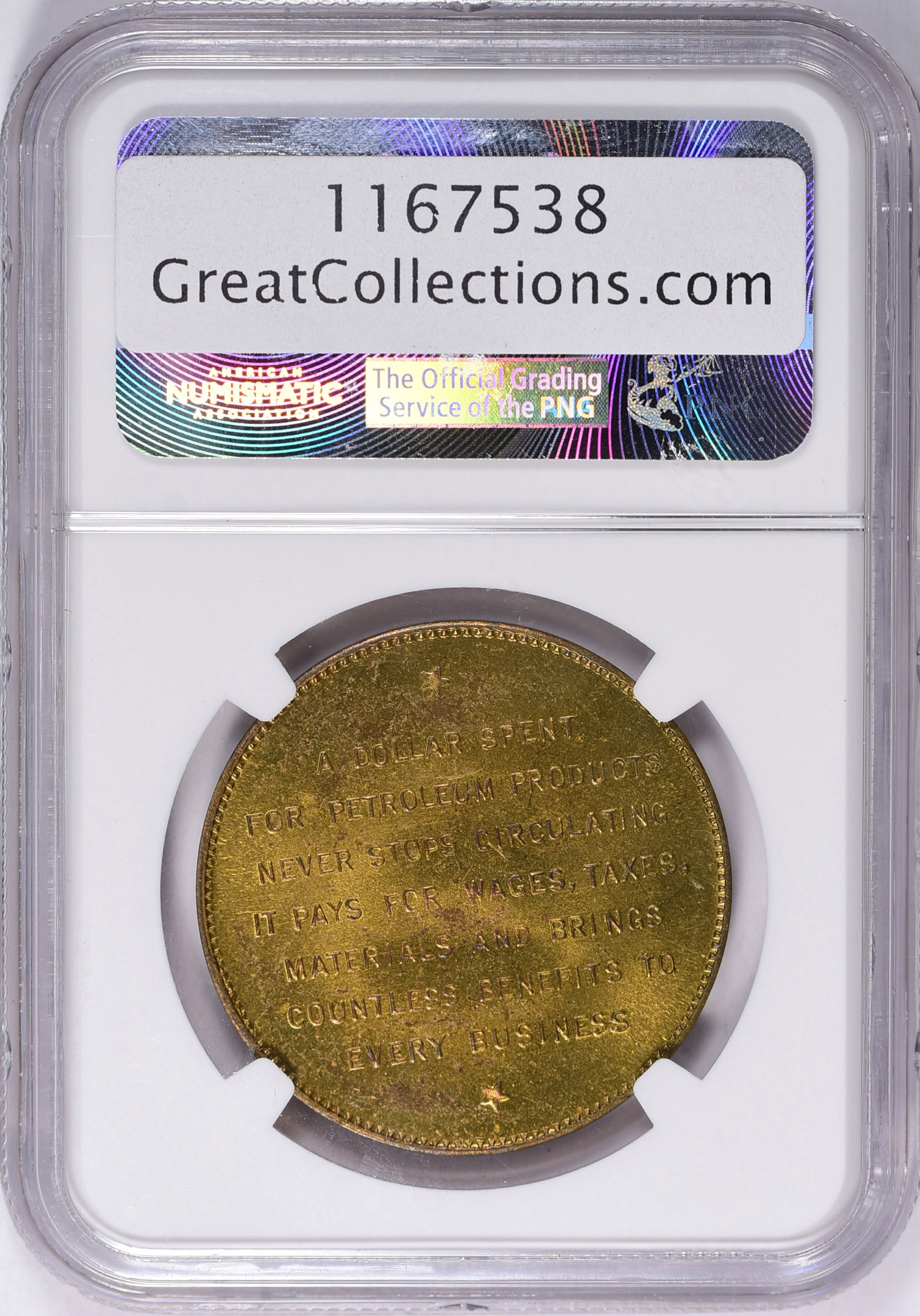 1939 Golden Gate International Exposition Petroleum Dollar So-Called ...