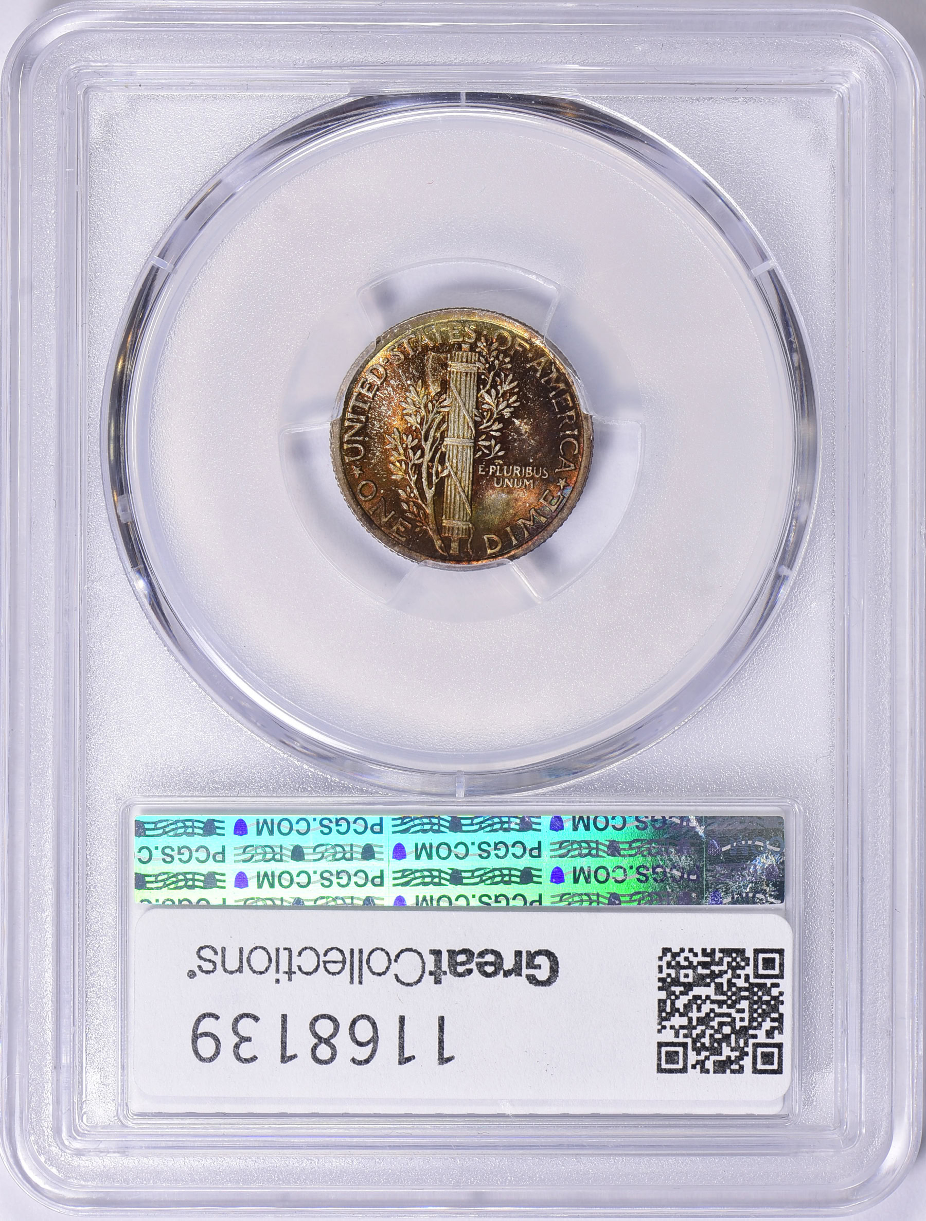 1923 Mercury Dime PCGS MS-67 FB (CAC Green) (Item 1168139) | GreatCollections Coin Auctions