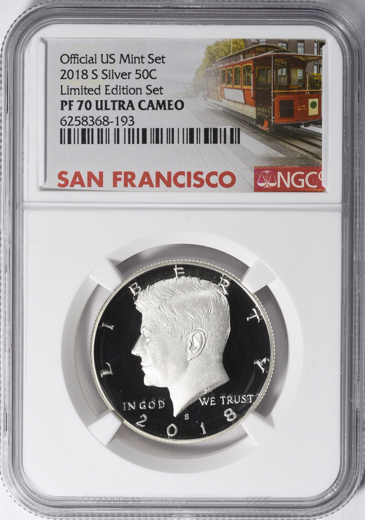 2018-S Kennedy Half Dollar Silver (From the Limited Edition Proof Set ...