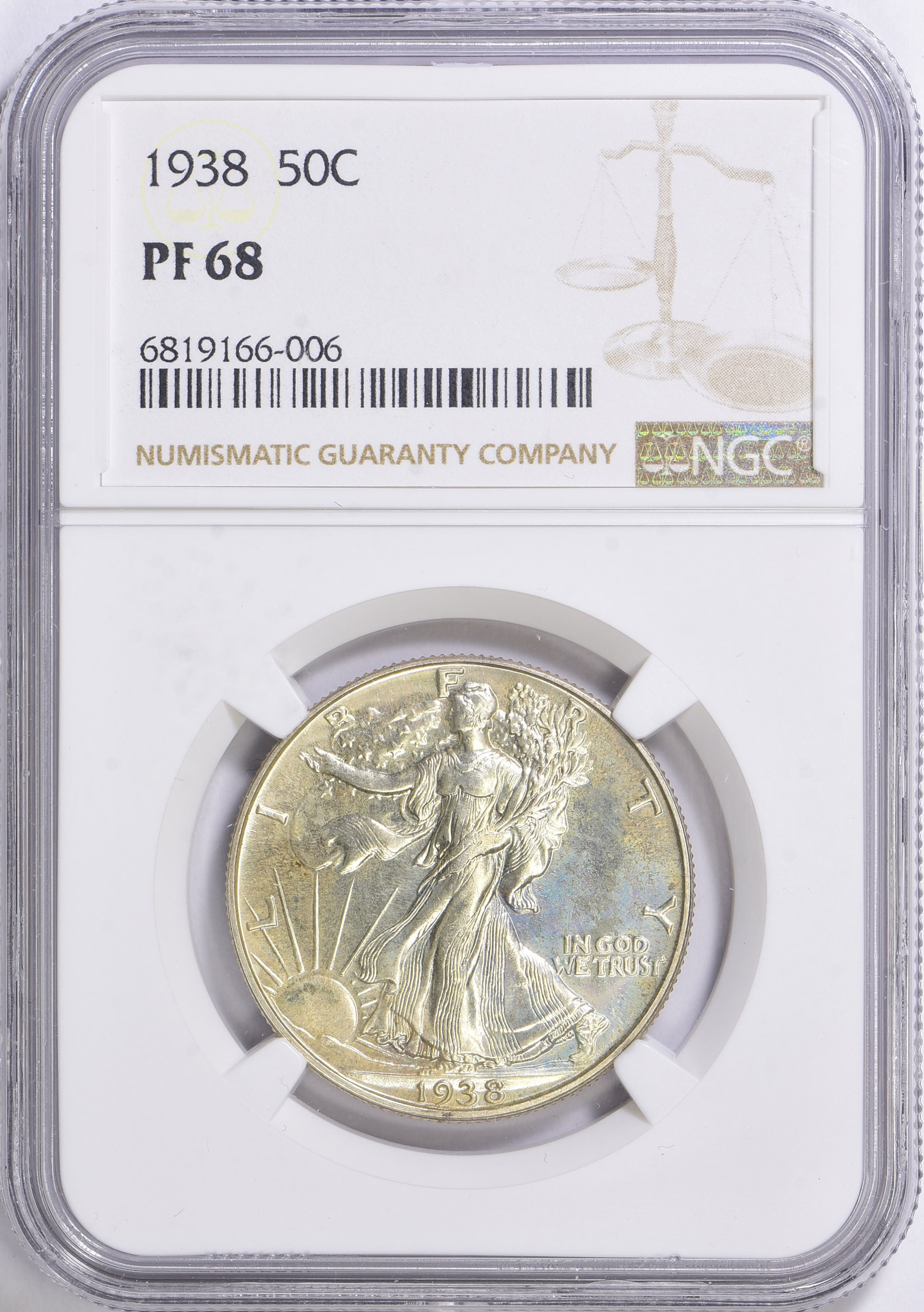 1938 Walking Liberty Half Dollar NGC Proof-68 (Item 1172942 ...