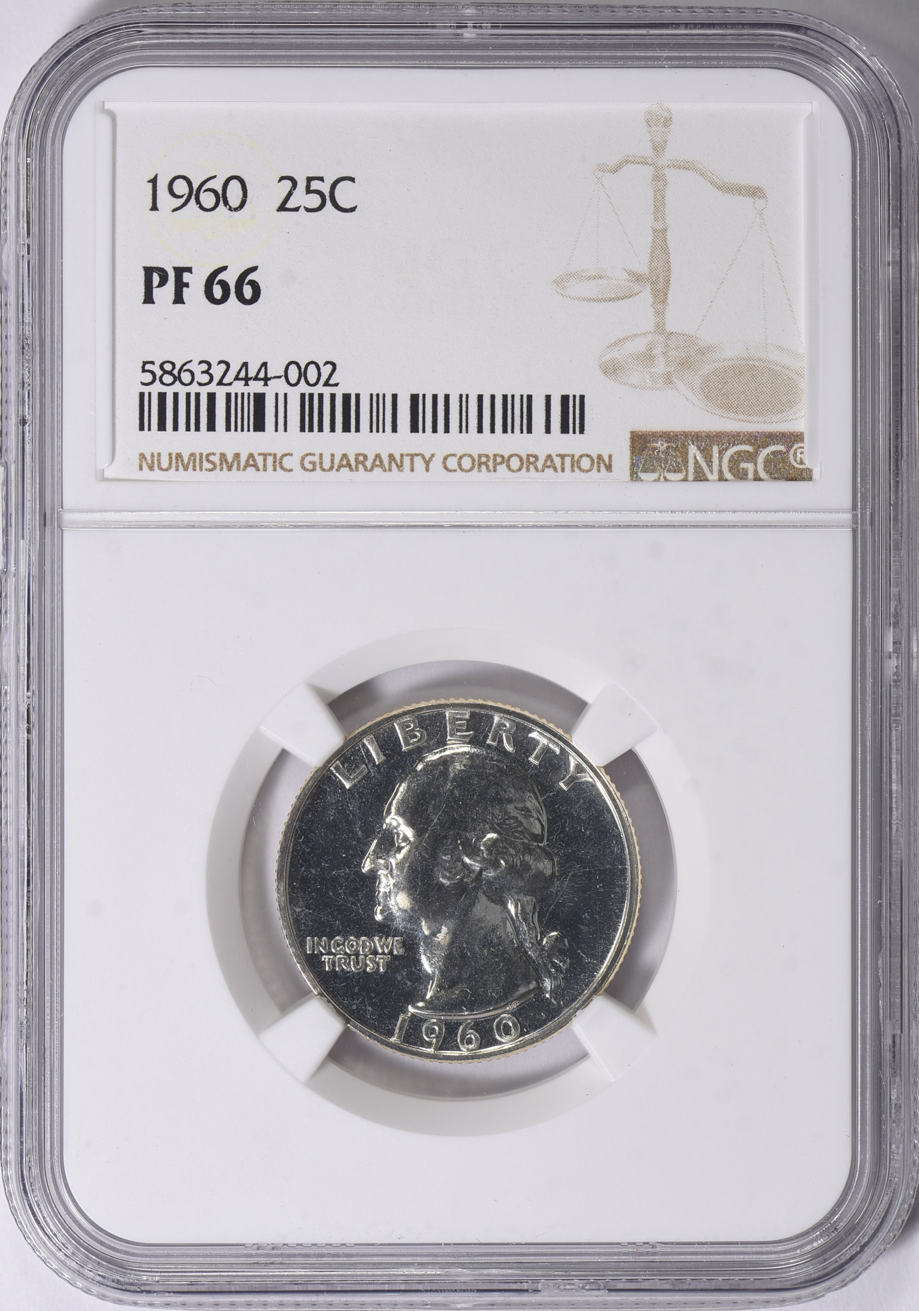 1960 Washington Quarter NGC Proof-66 (Item 1176456) | GreatCollections ...