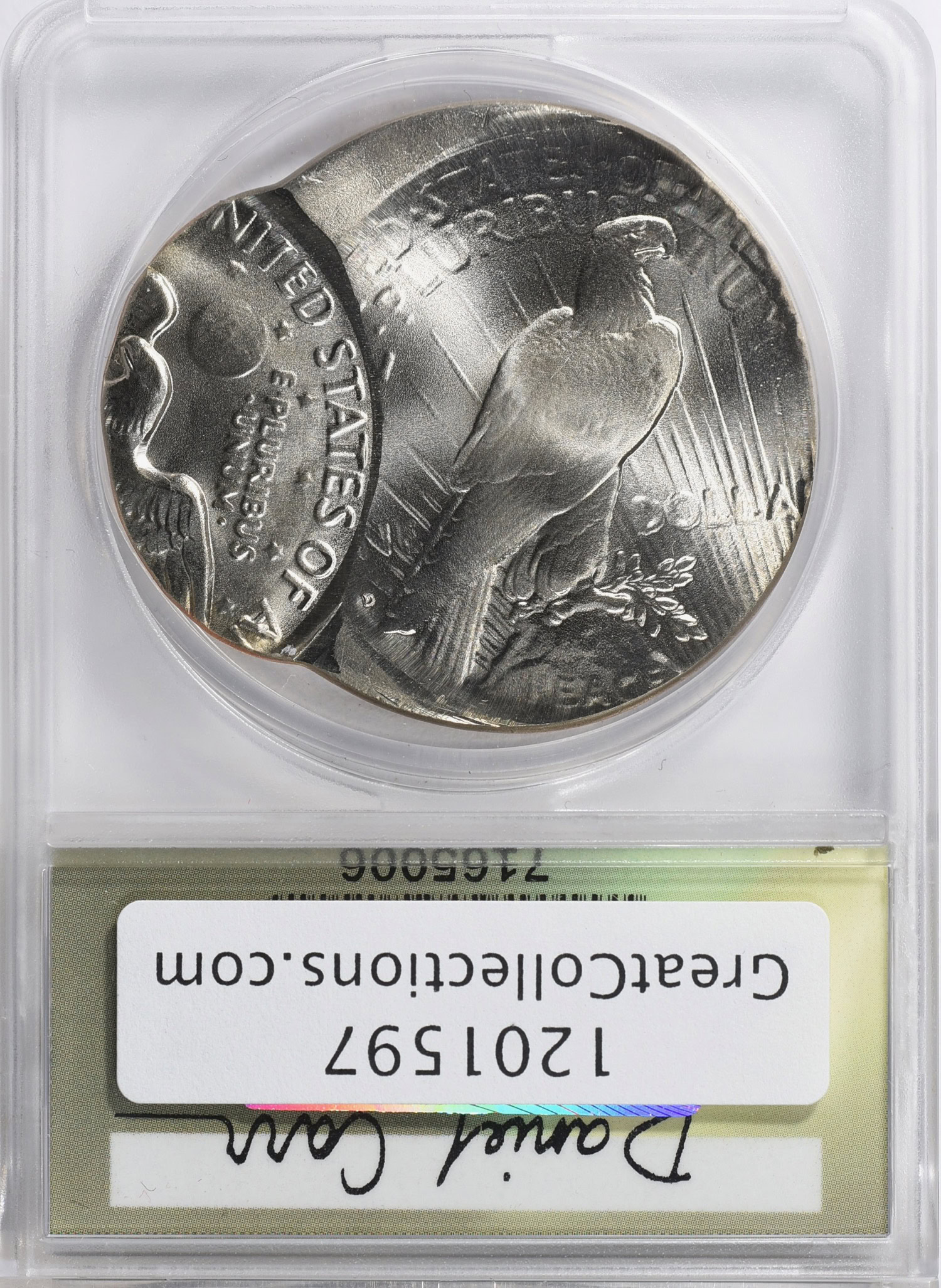 1970 Daniel Car Token Peace/Eisenhower Double Struck Both Off Center ...