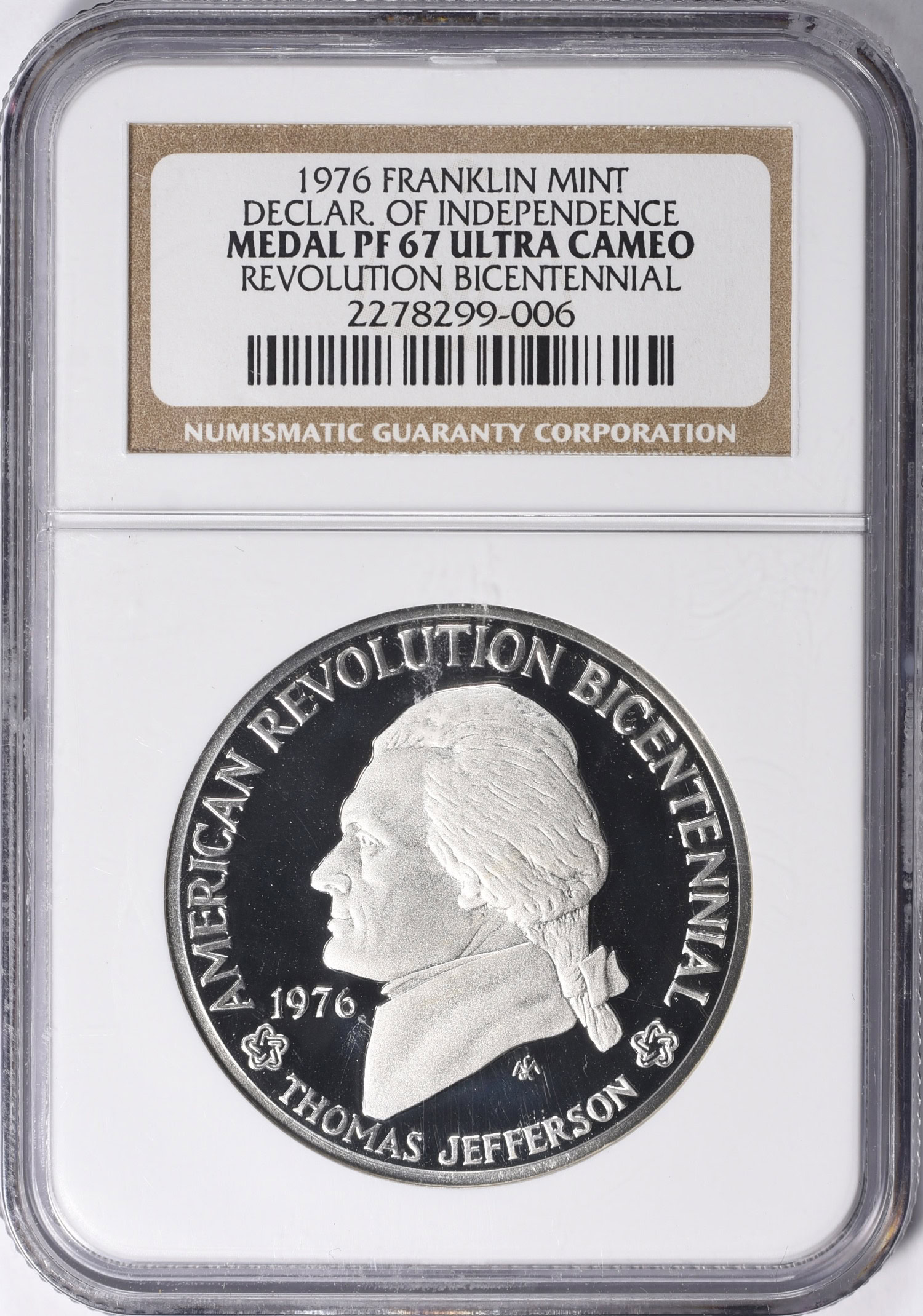 1976 Franklin Mint Declaration of Independence Revolution Bicentennial ...