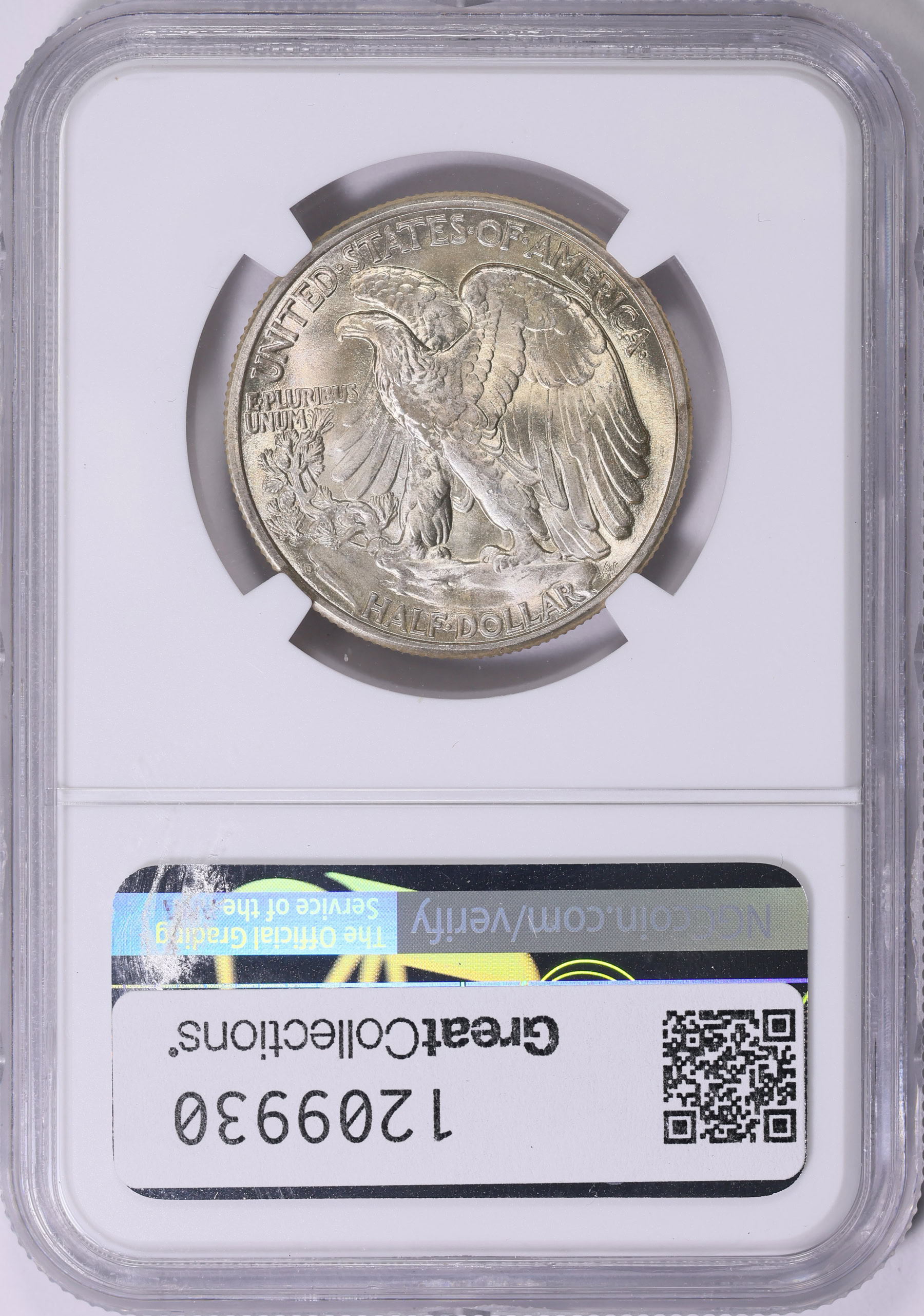 1946-D Walking Liberty Half Dollar NGC MS-67+ (CAC Green) (Item 1209930) | GreatCollections Coin ...