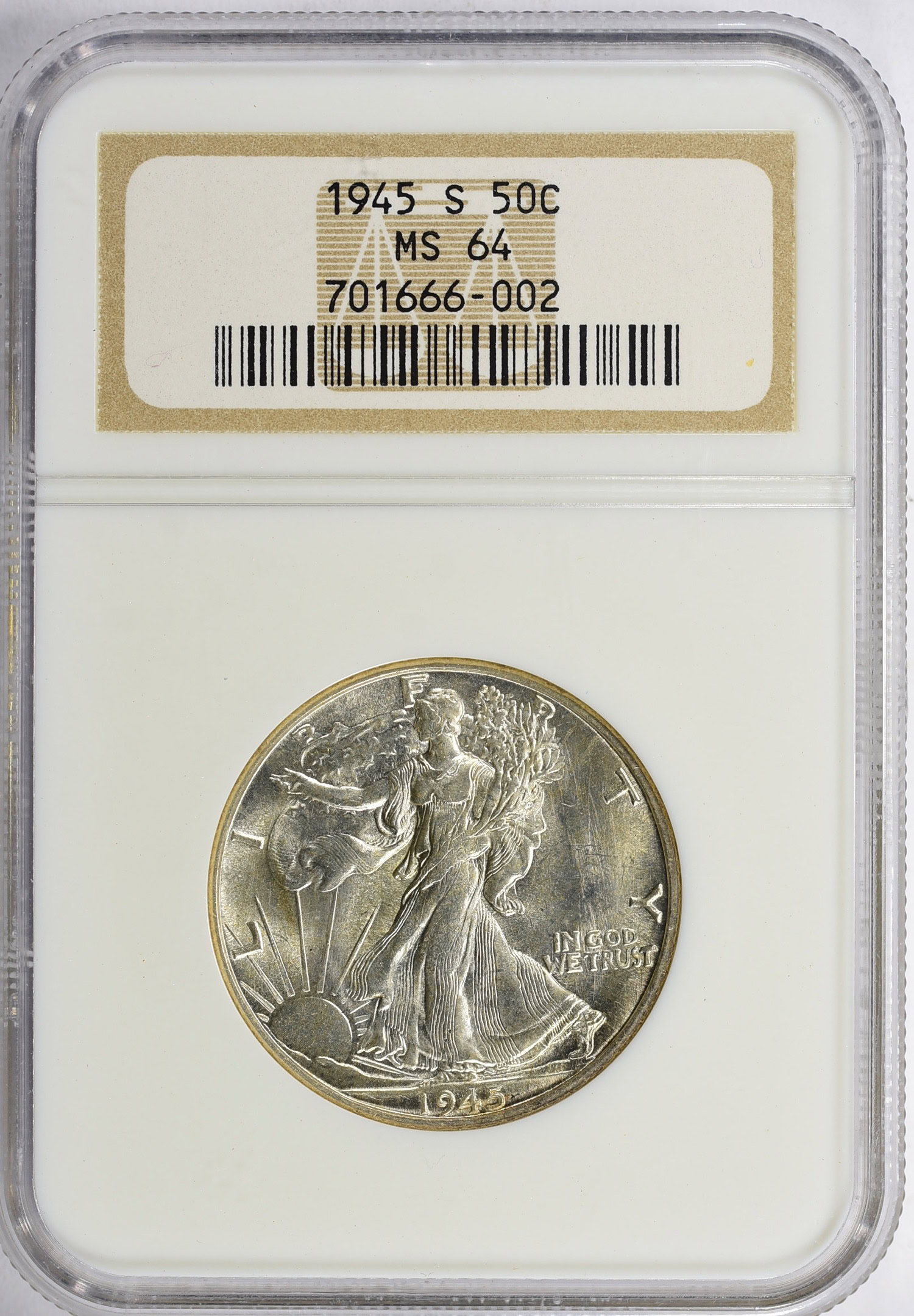 1945-S Walking Liberty Half Dollar NGC MS-64 (Item 1211316) | GreatCollections Coin Auctions