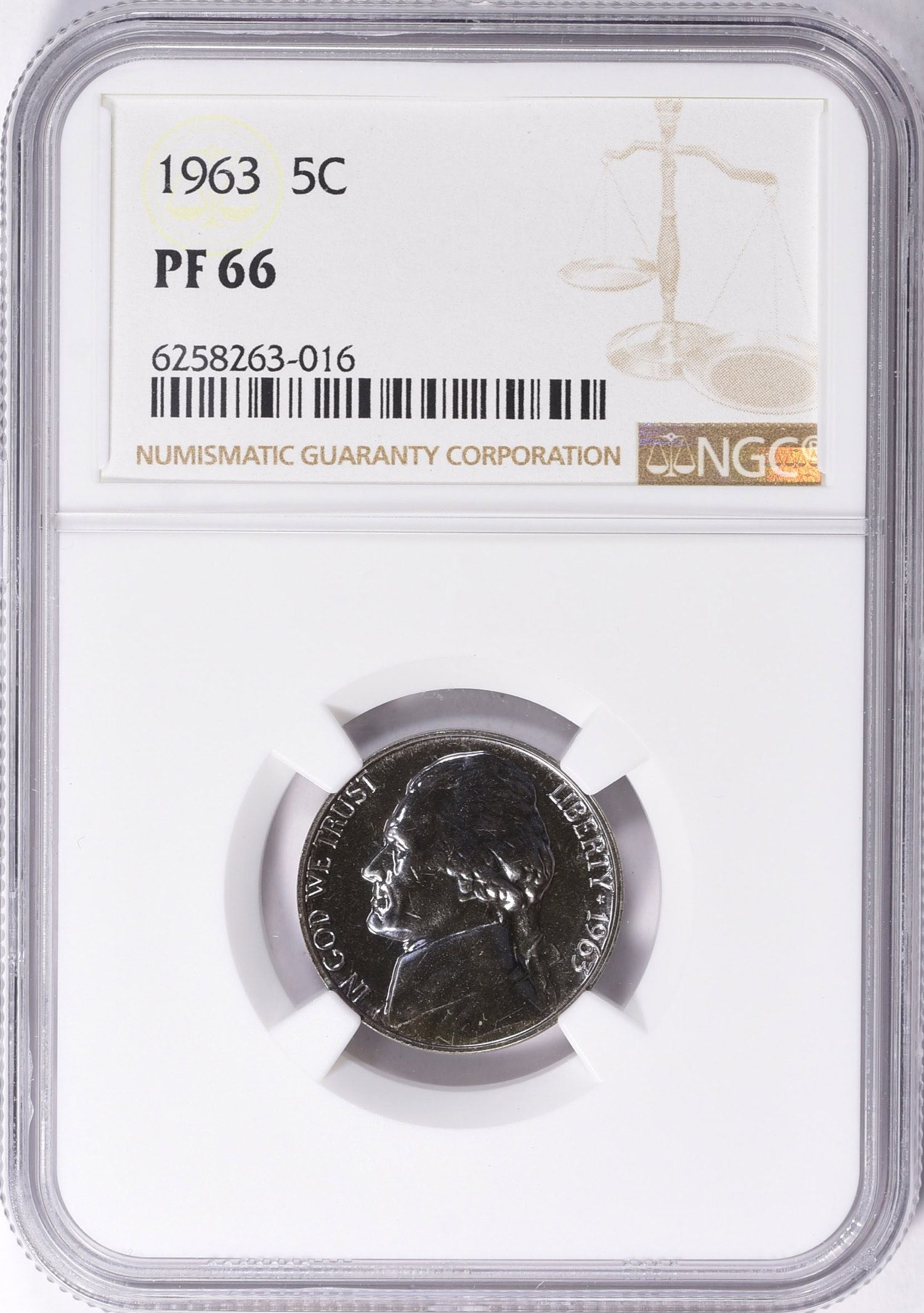 1963 Jefferson Nickel NGC Proof-66 (Item 1212725) | GreatCollections ...