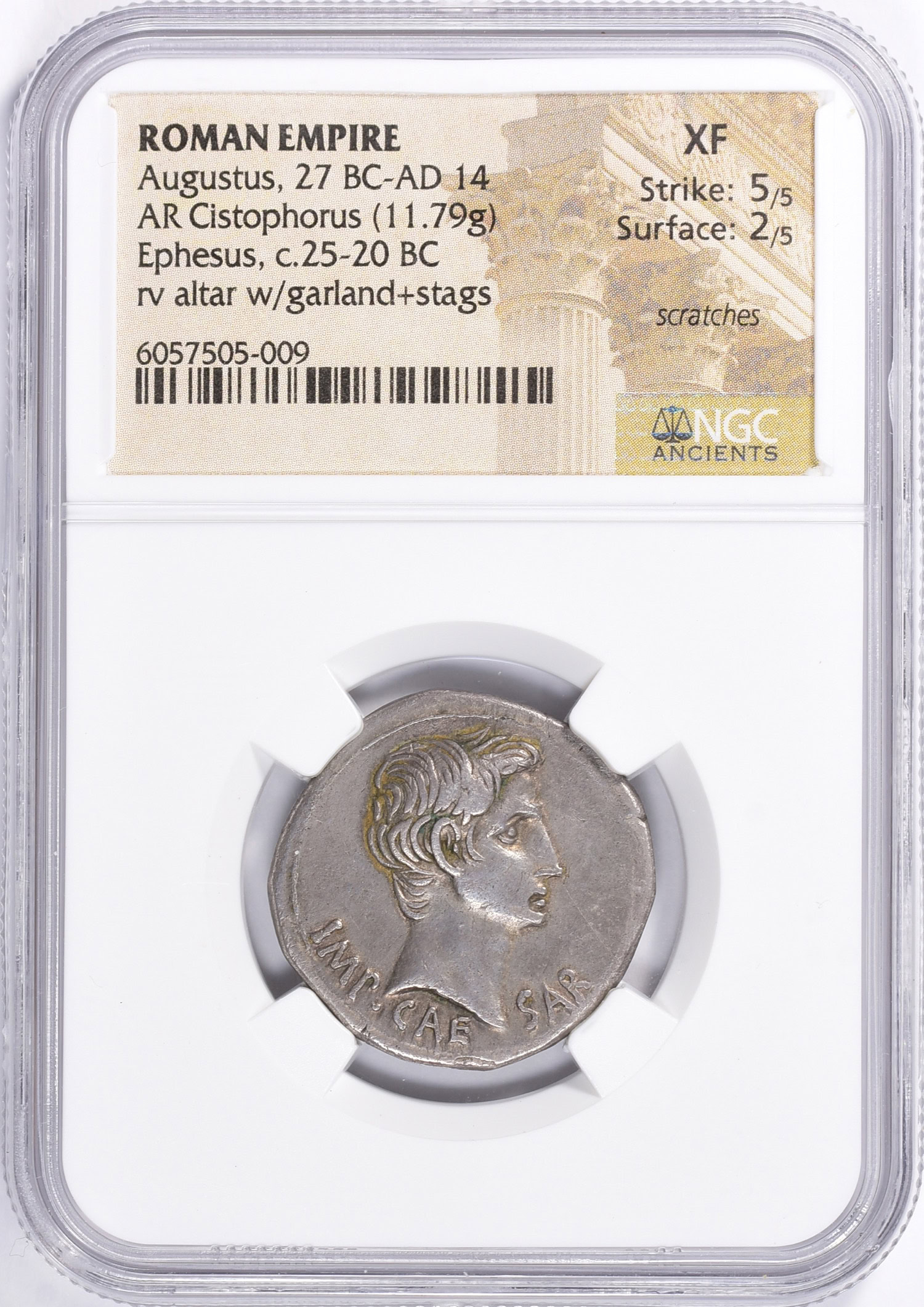 Ancient Roman Empire, Augustus (27 B.C.-A.D. 14) c.24-20 B.C. AR ...