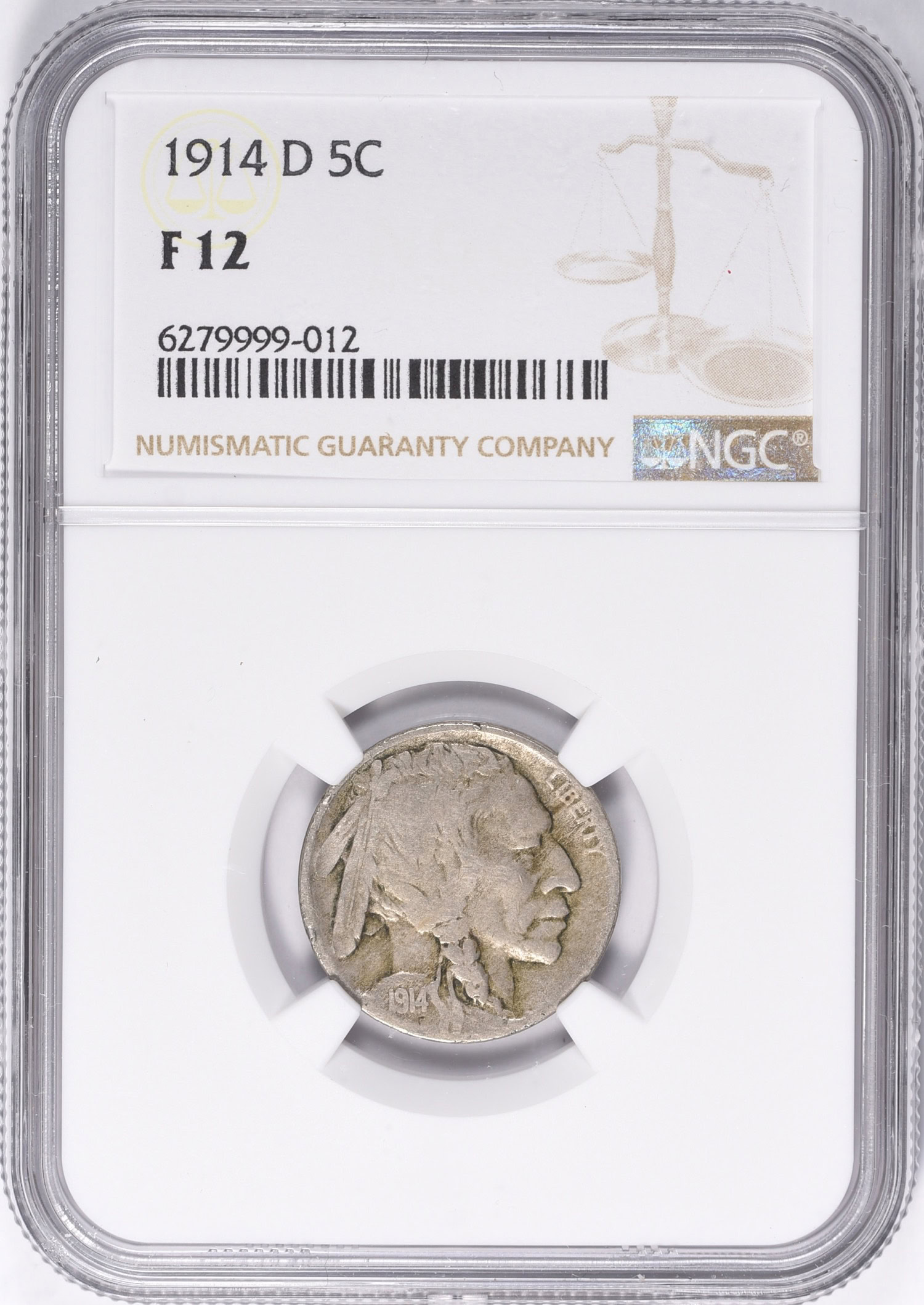 1914-D Buffalo Nickel NGC F-12 (Item 1220236) | GreatCollections Coin ...