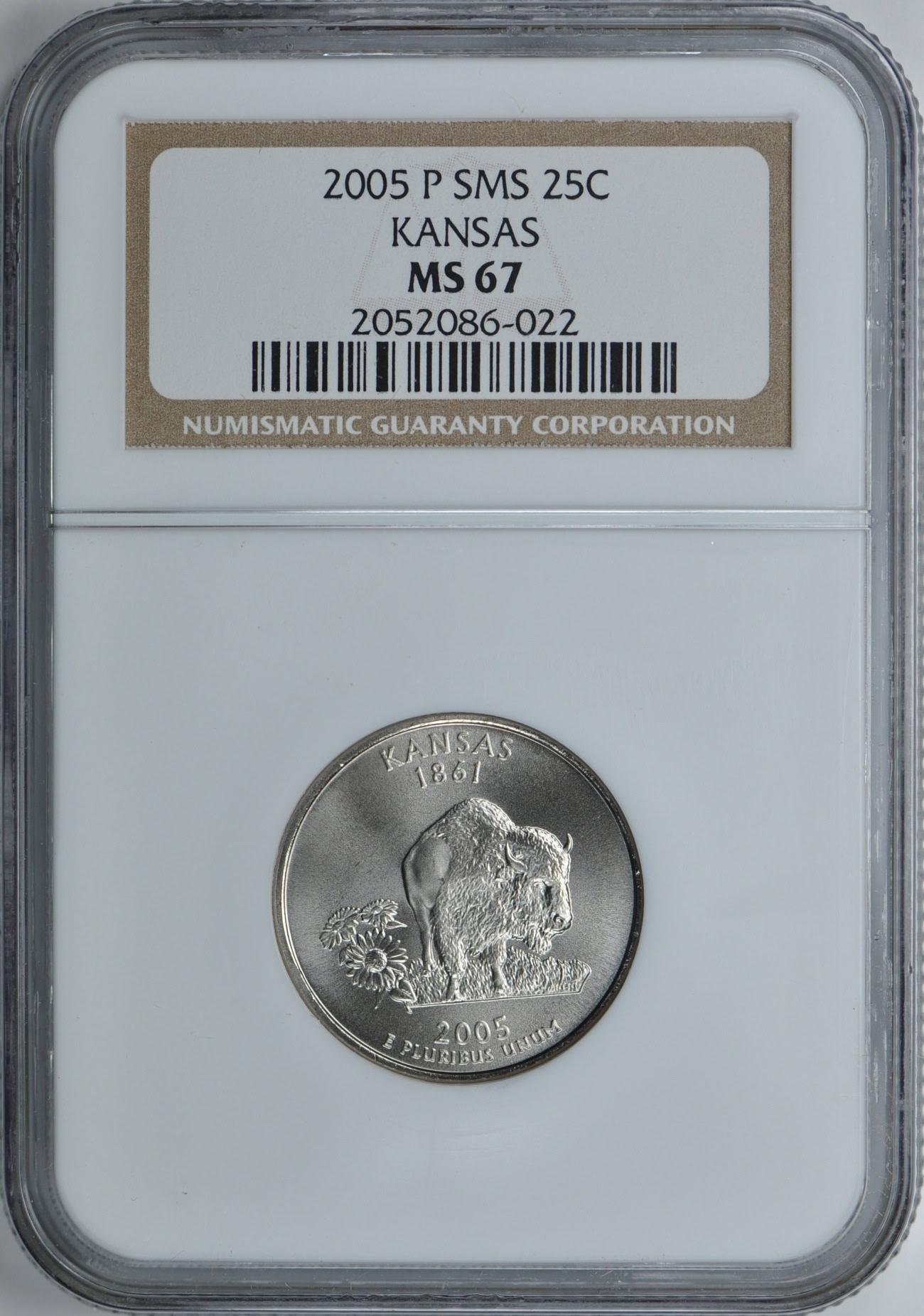 2005-P State Quarter Kansas SMS NGC MS-67 (Item 122506 ...