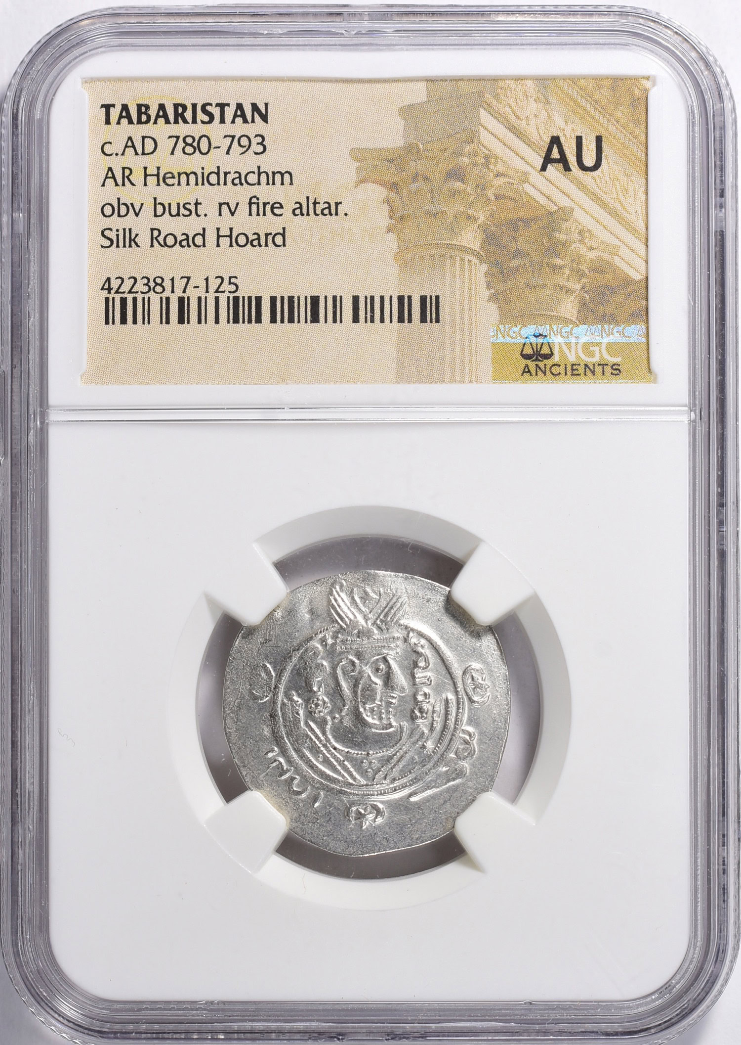 Ancient Tabaristan c.A.D. 780-793 AR Hemidrachm NGC AU (Ex: Silk Road ...