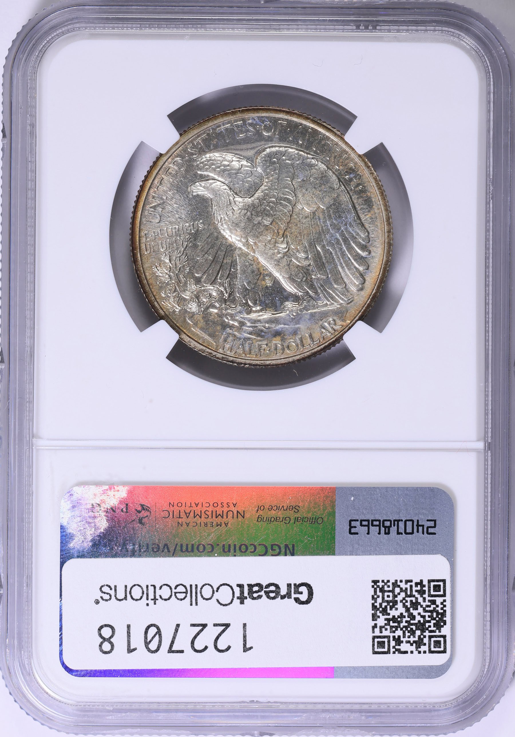 1940 Walking Liberty Half Dollar NGC Proof-68+ (CAC Green) (Toned ...