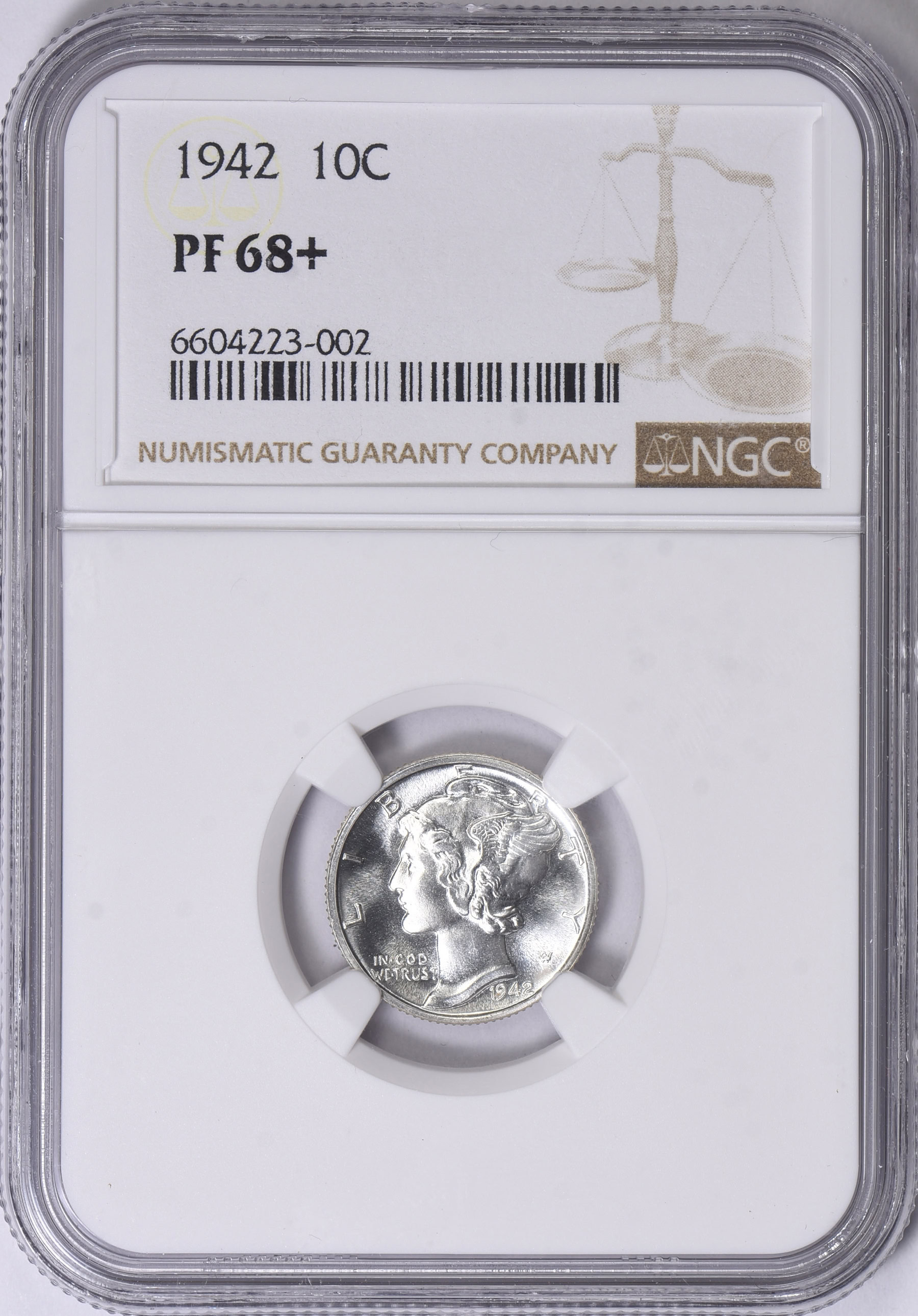 1942 Mercury Dime NGC Proof-68+ (Item 1227048) | GreatCollections Coin Auctions