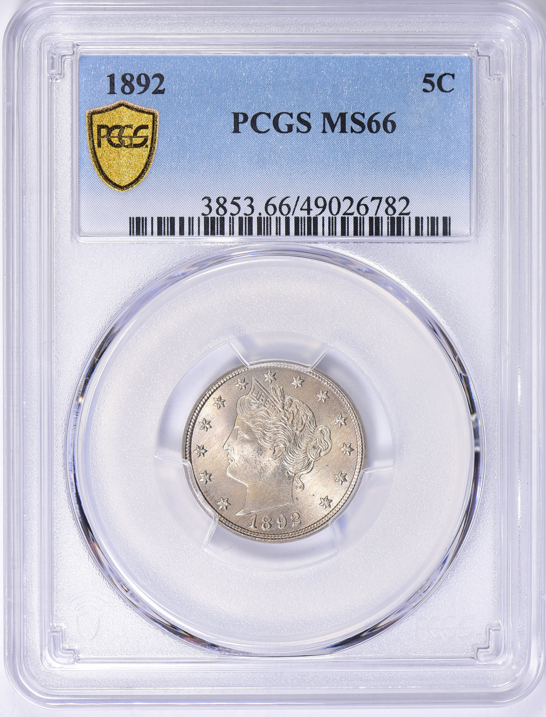 1892 Liberty Nickel PCGS MS-66 (Item 1230966) | GreatCollections Coin ...