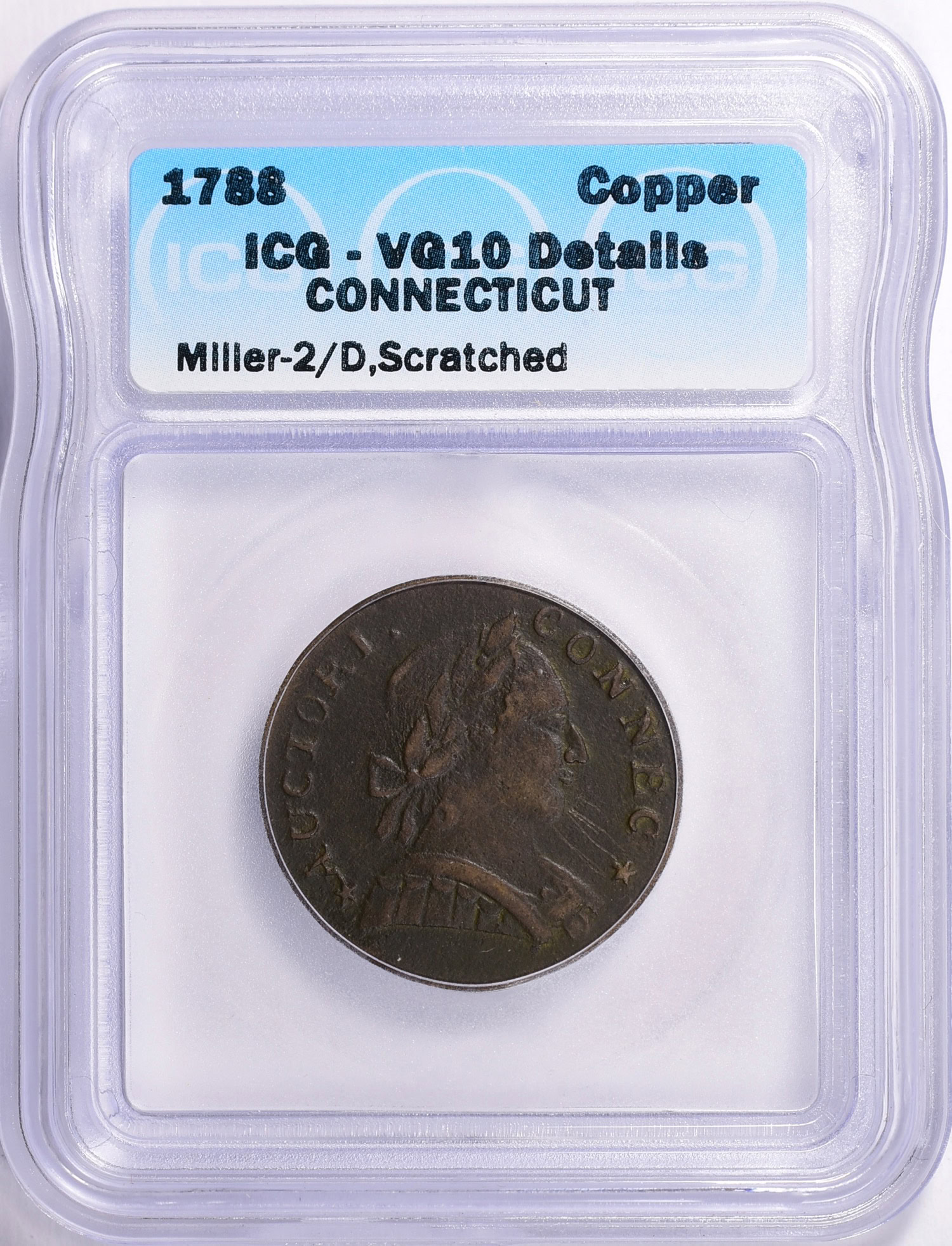 1788 Connecticut Copper ICG VG-10 Details (Item 1231077 ...