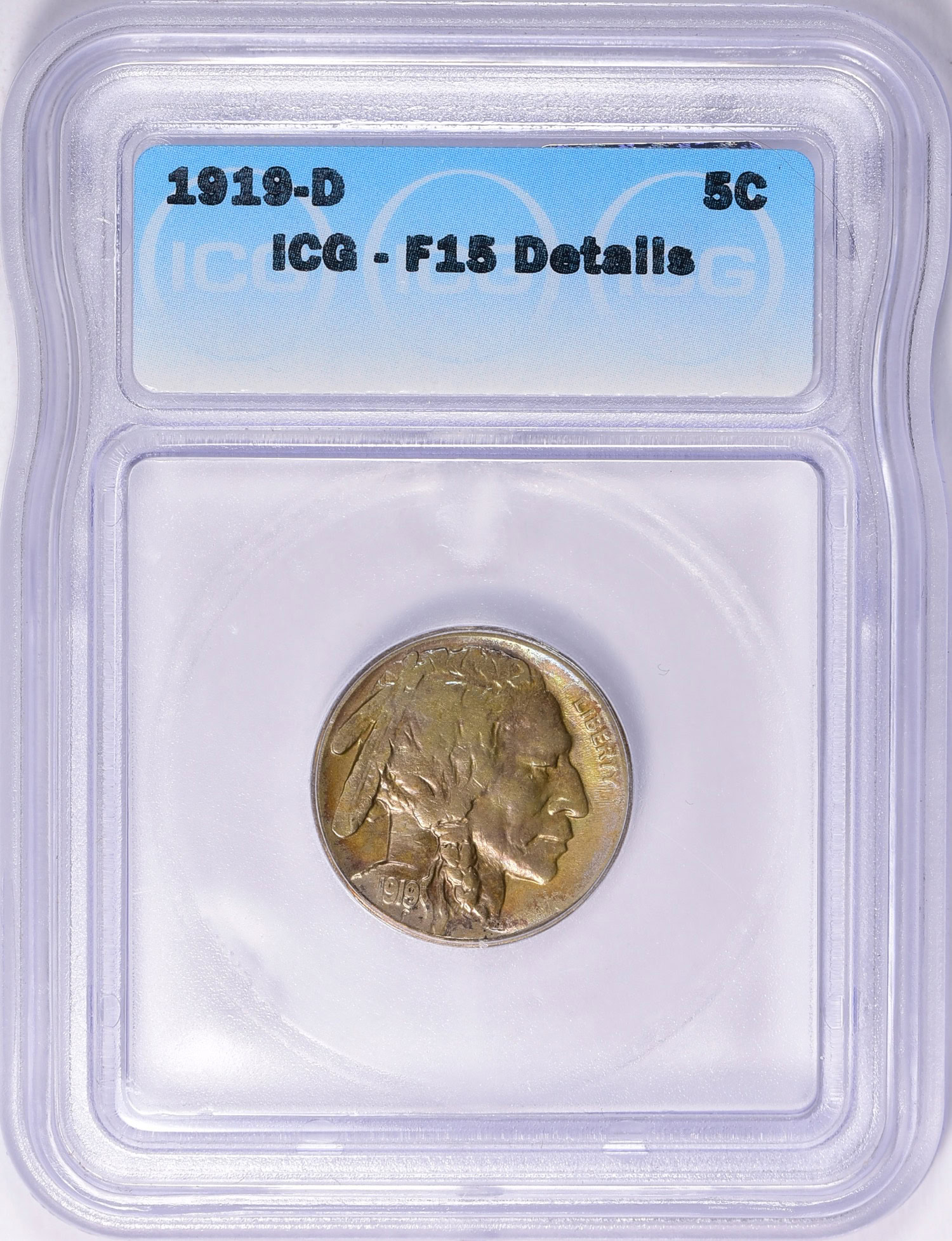 1919-D Buffalo Nickel ICG F-15 Details (Item 1231078 ...