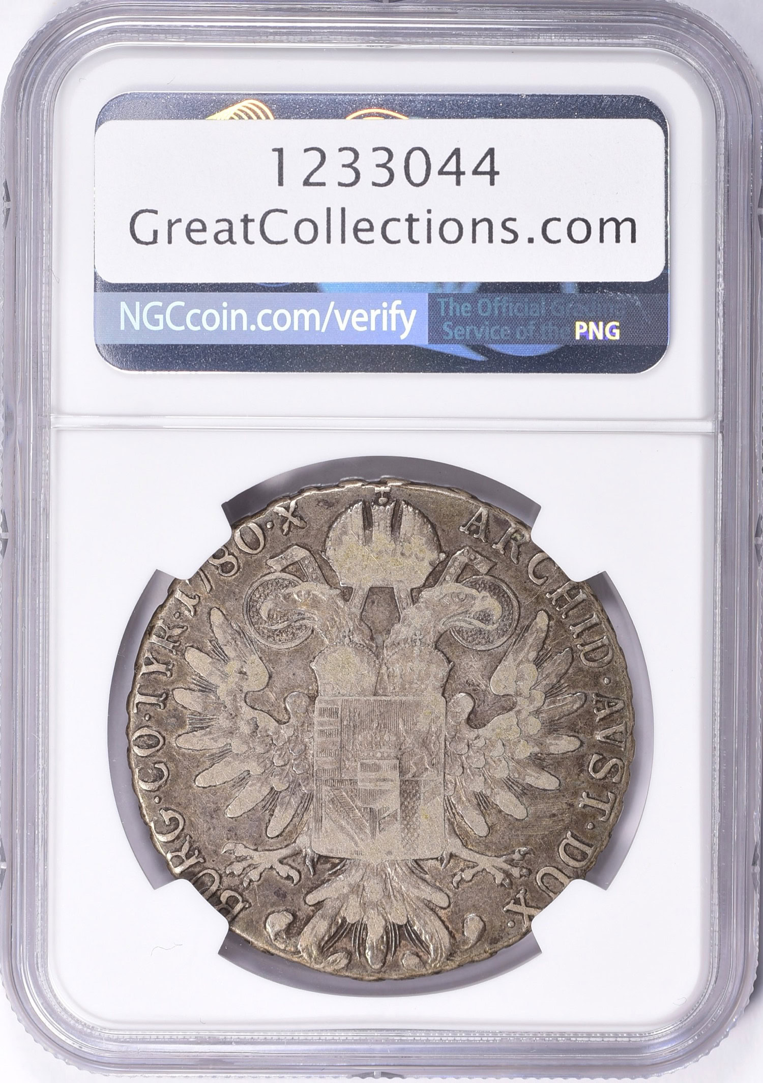 Austria 1780-Dated Silver Thaler Modern Restrike NGC VF-25 | NGC Cert #6279993-001 ...