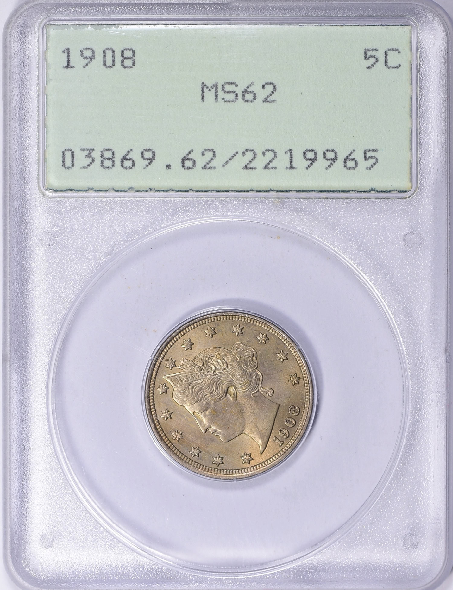 1908 Liberty Nickel PCGS MS-62 OGH (1st Gen) (Toned) (Item 1235784 ...