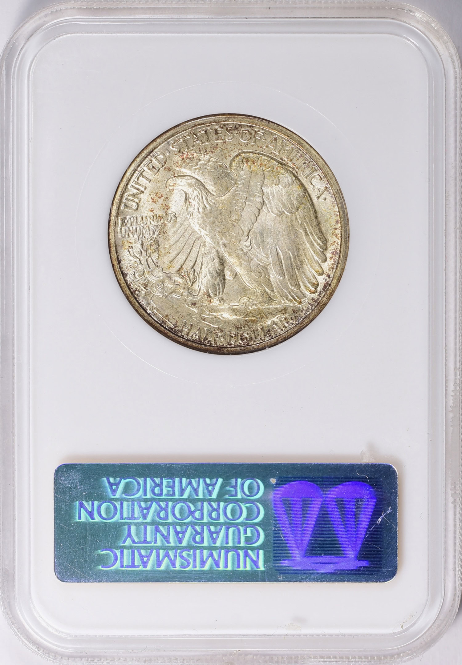 1946-D Walking Liberty Half Dollar NGC MS-67 OH (Toned) (Item 1241389) | GreatCollections Coin ...