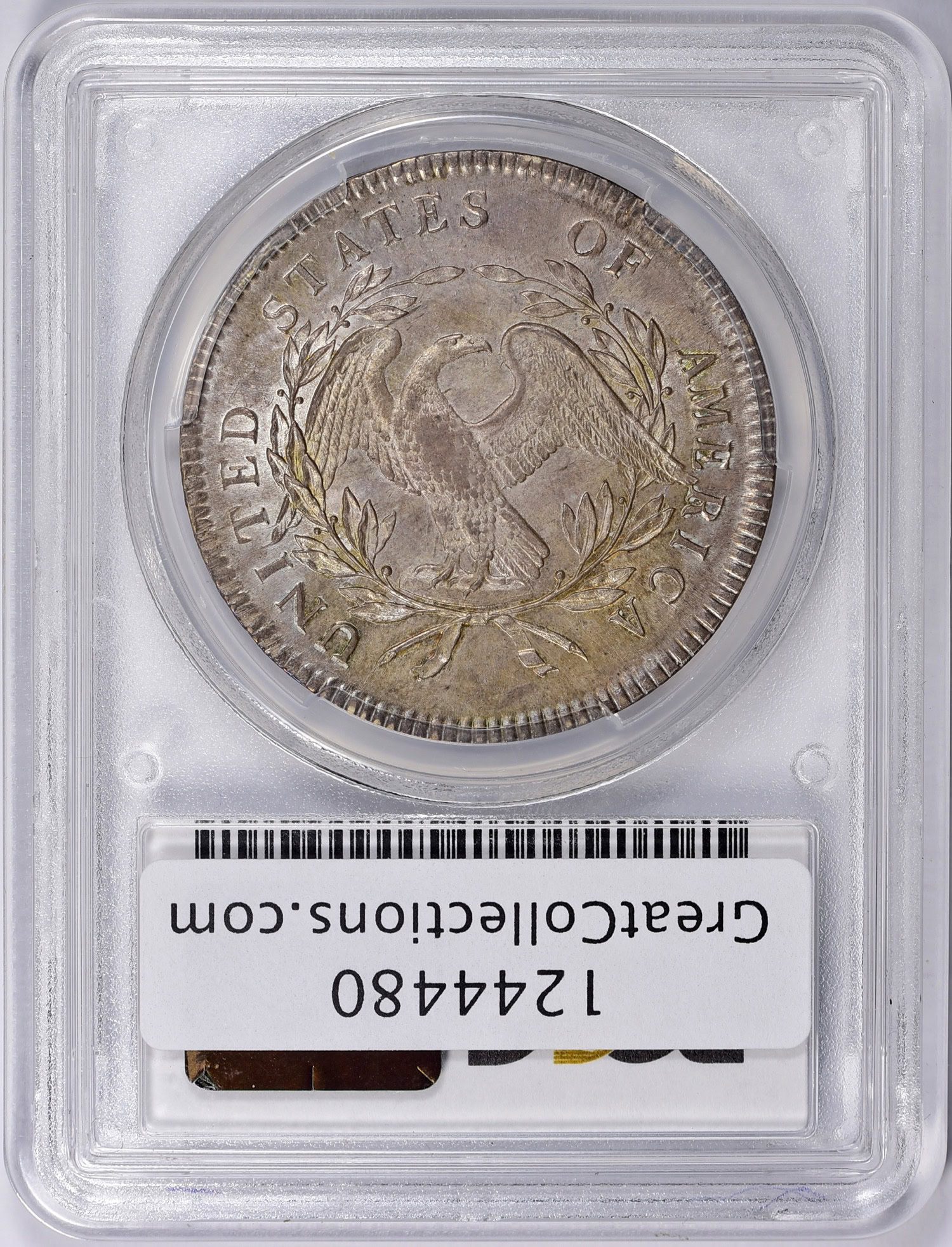 1795 Flowing Hair Silver Dollar 3 Leaves PCGS MS-64 (CAC Green ...