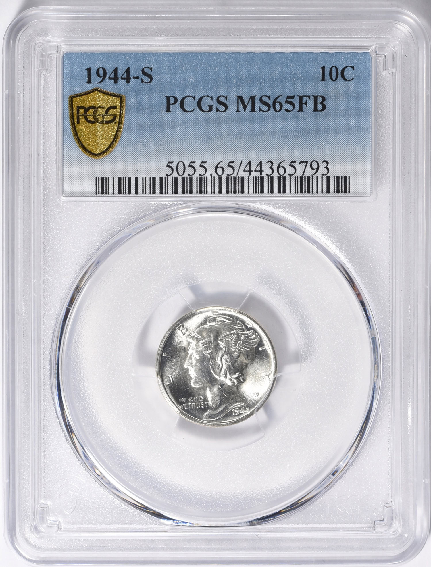 1944-S Mercury Dime PCGS MS-65 FB (Item 1245620) | GreatCollections Coin Auctions