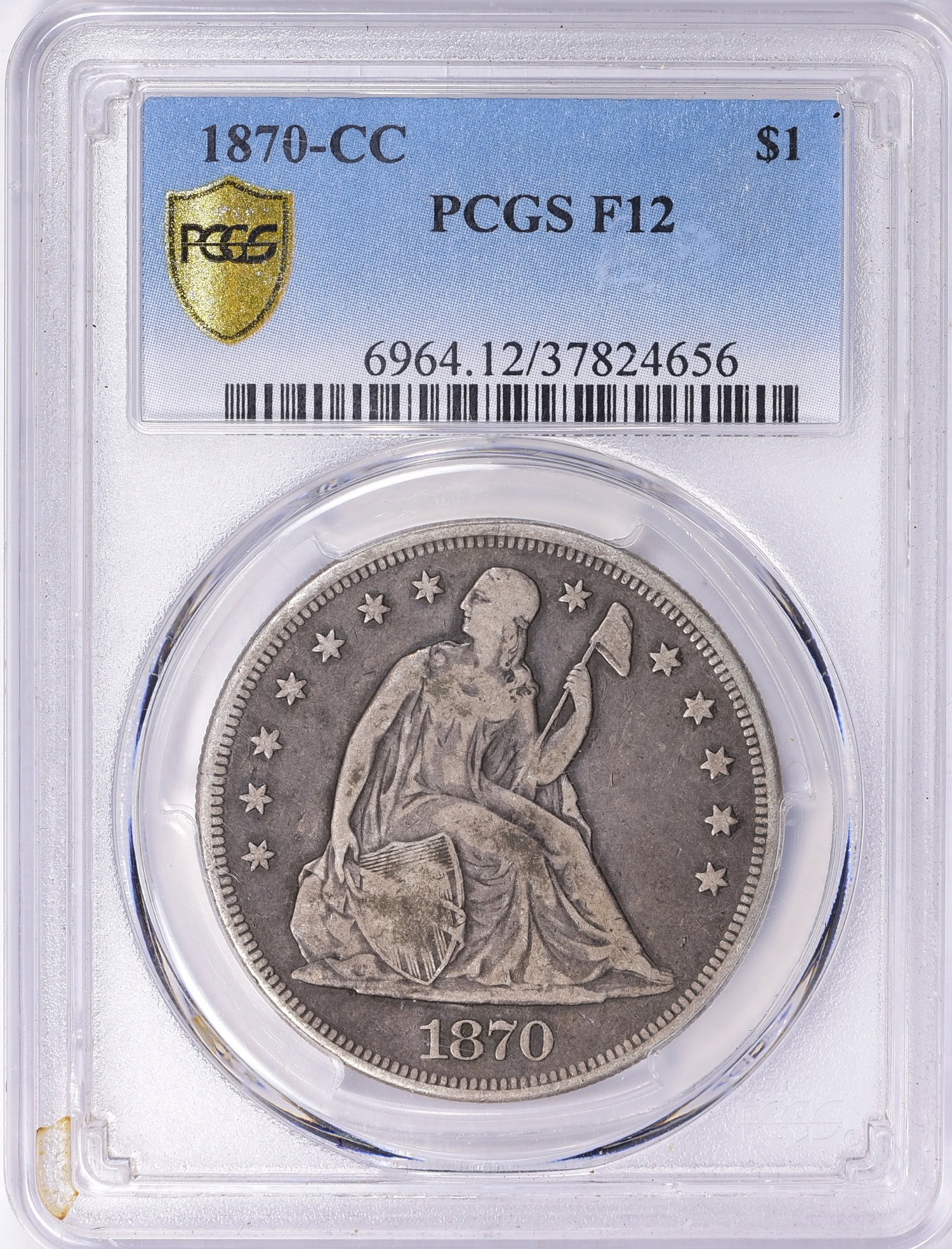 1870-CC Seated Liberty Silver Dollar PCGS F-12 (Item 1246266) | GreatCollections Coin Auctions
