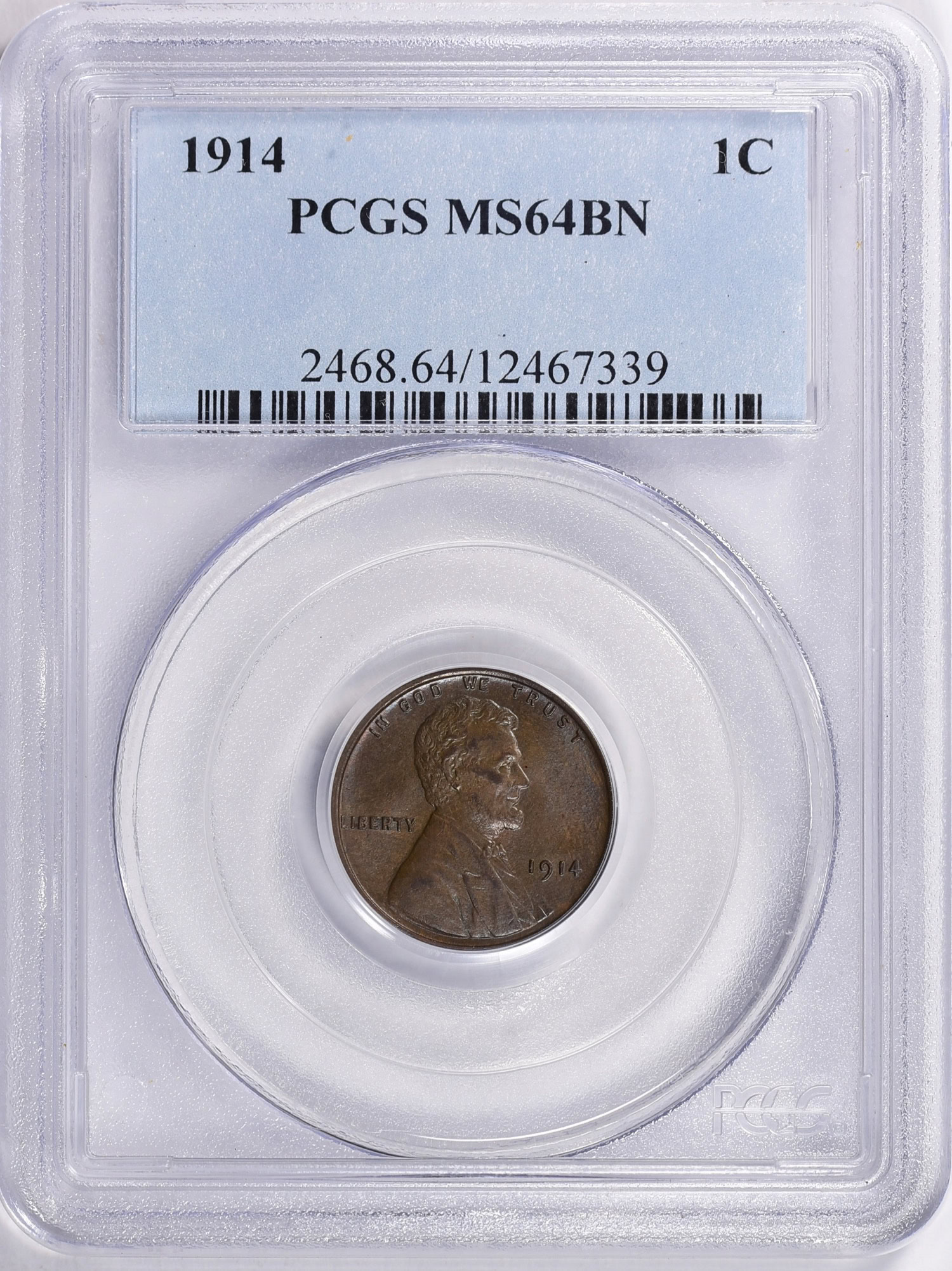 1914 Lincoln Cent PCGS MS-64 BN (Item 1248992) | GreatCollections Coin Auctions