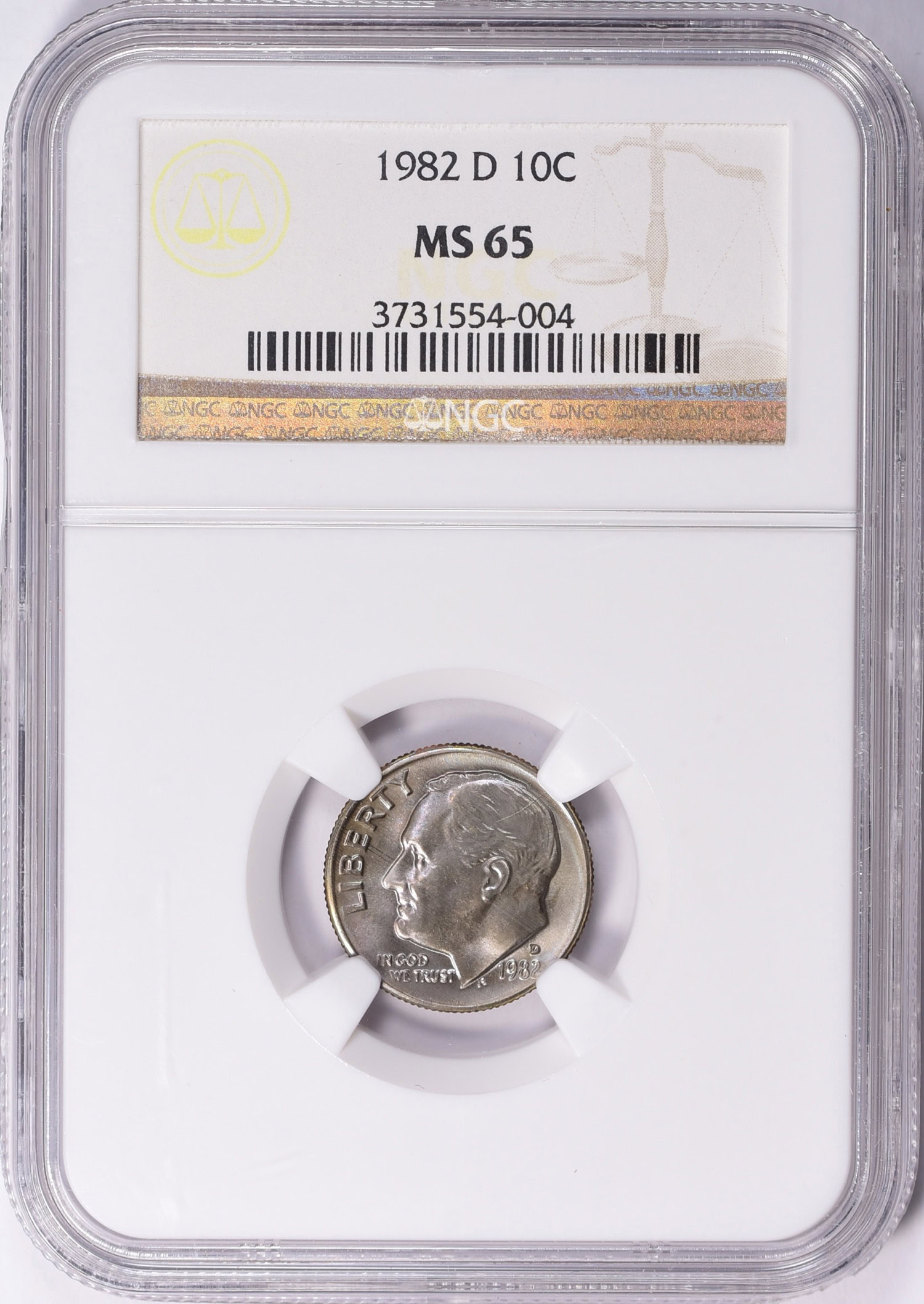 1982-D Roosevelt Dime NGC MS-65 (Item 1252219) | GreatCollections Coin ...