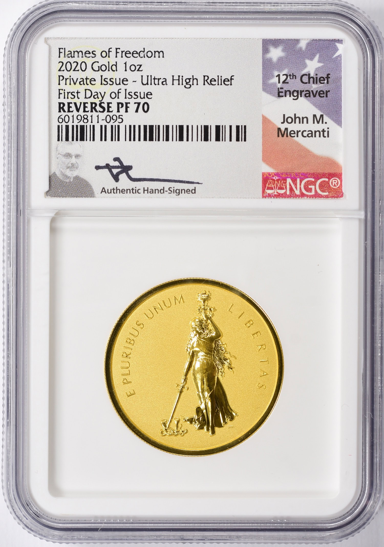 2020 Gold 1oz Private Issue Ultra High Relief First Day of Issue NGC ...
