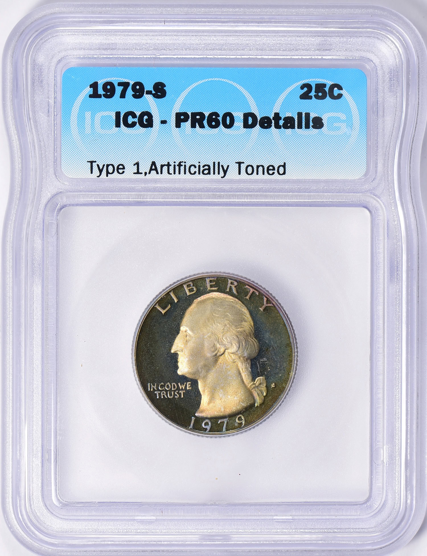 1979-S Washington Quarter Type 1 ICG Proof-60 Details (Art. Toned ...