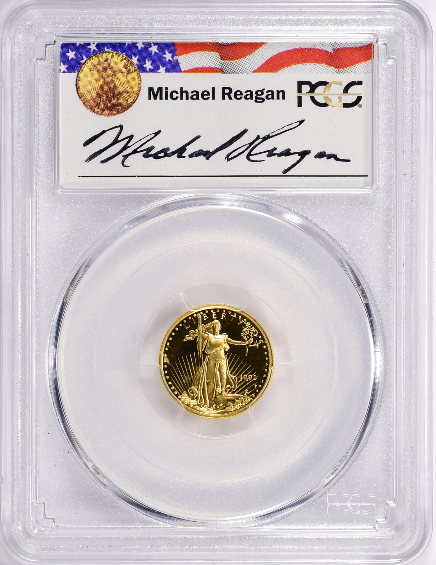 1993-P $5 Tenth-Ounce Gold American Eagle Reagan Legacy Series PCGS ...
