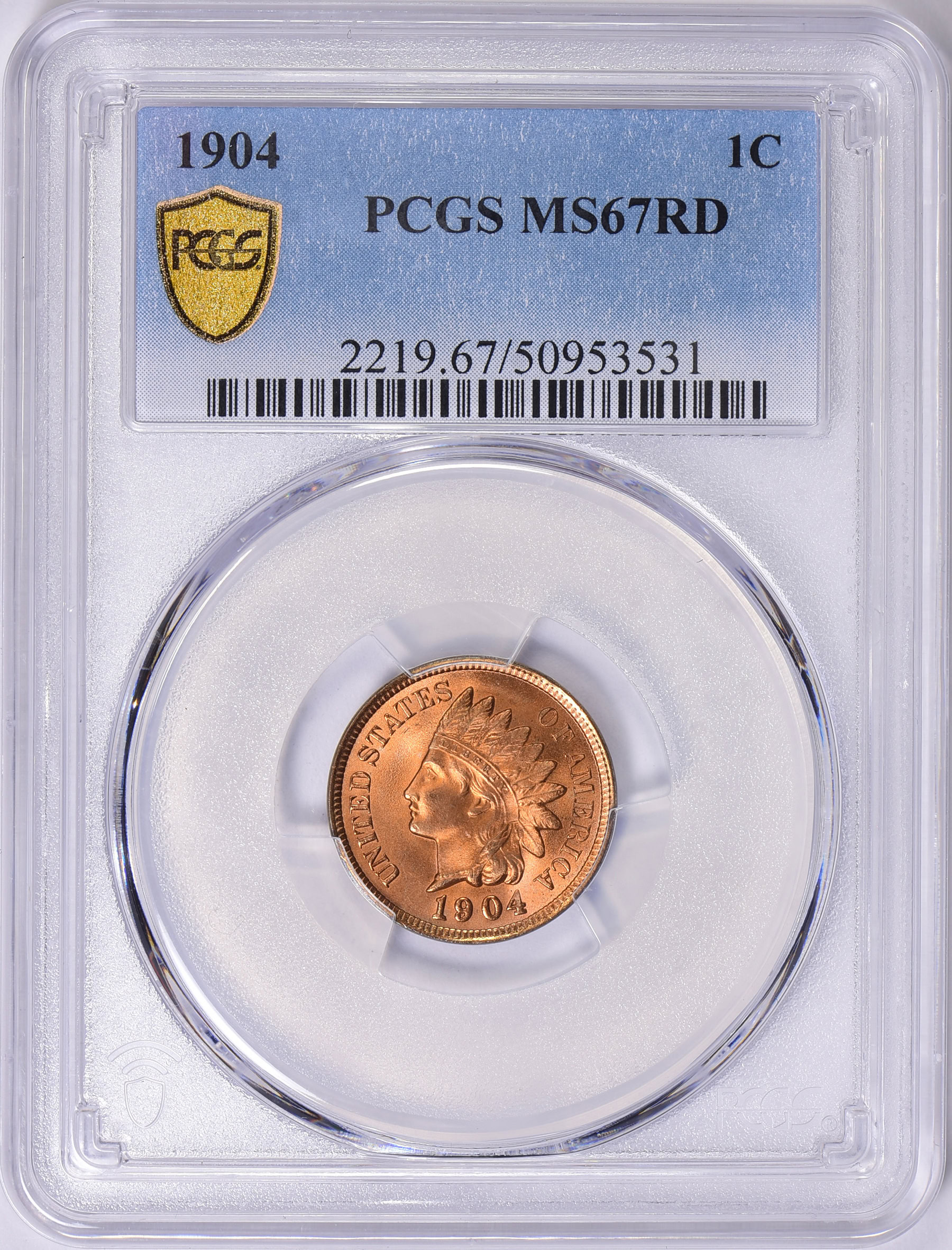 1904 Indian Cent PCGS MS-67 RD (Item 1260409) | GreatCollections Coin Auctions