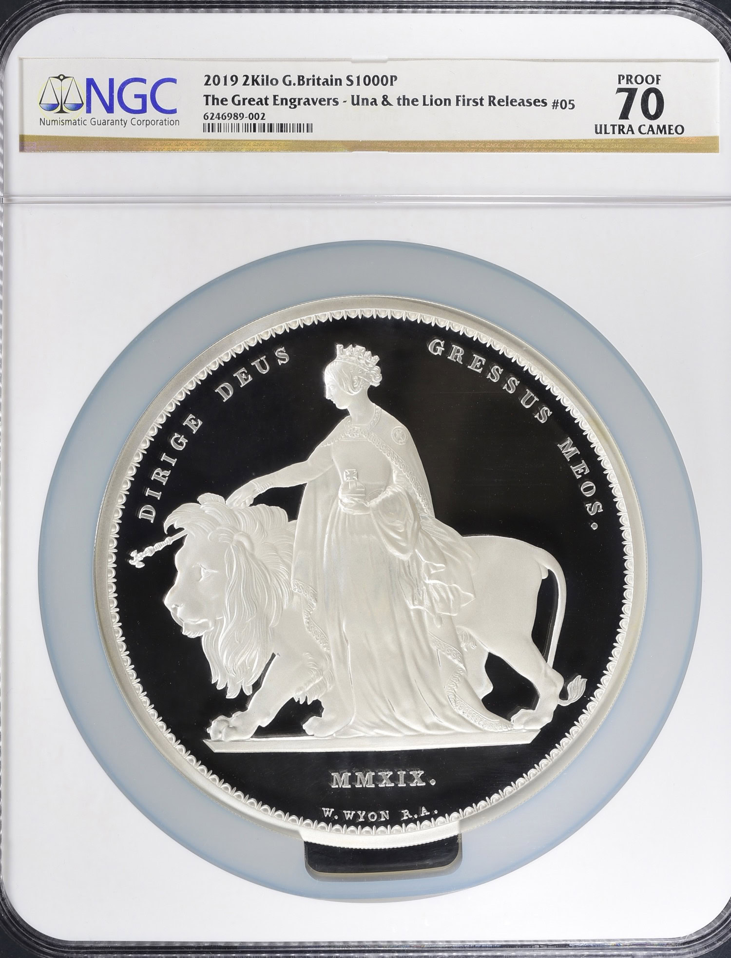 Great Britain 2019 Silver £1000 (1000 Pounds) Una and the Lion 2-Kilo ...