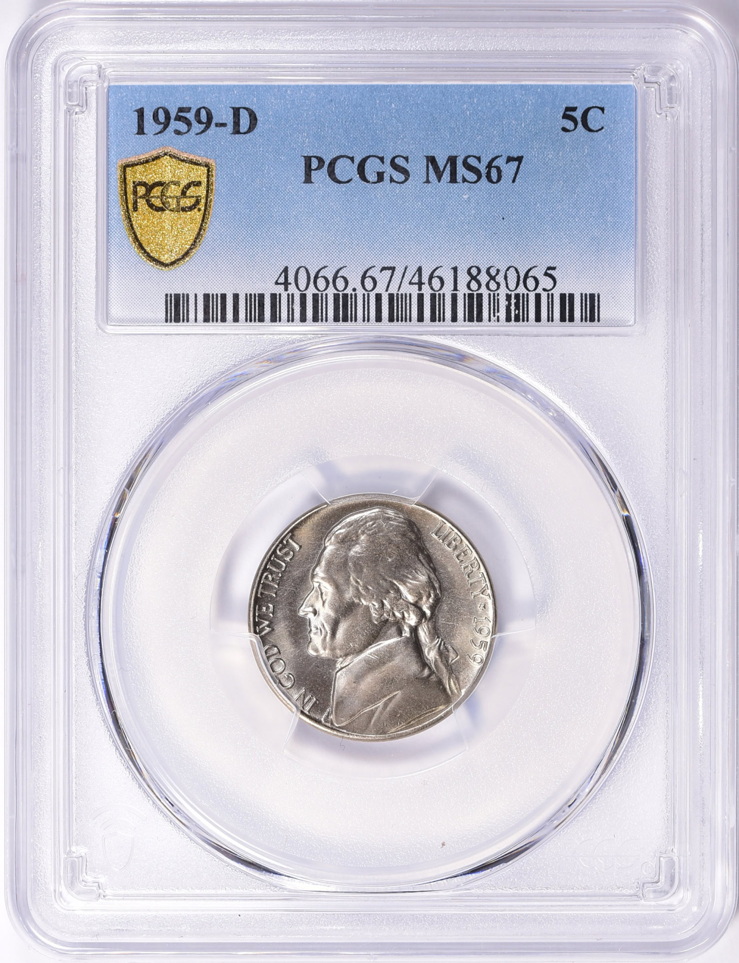 1959-D Jefferson Nickel PCGS MS-67 (Item 1262264) | GreatCollections ...