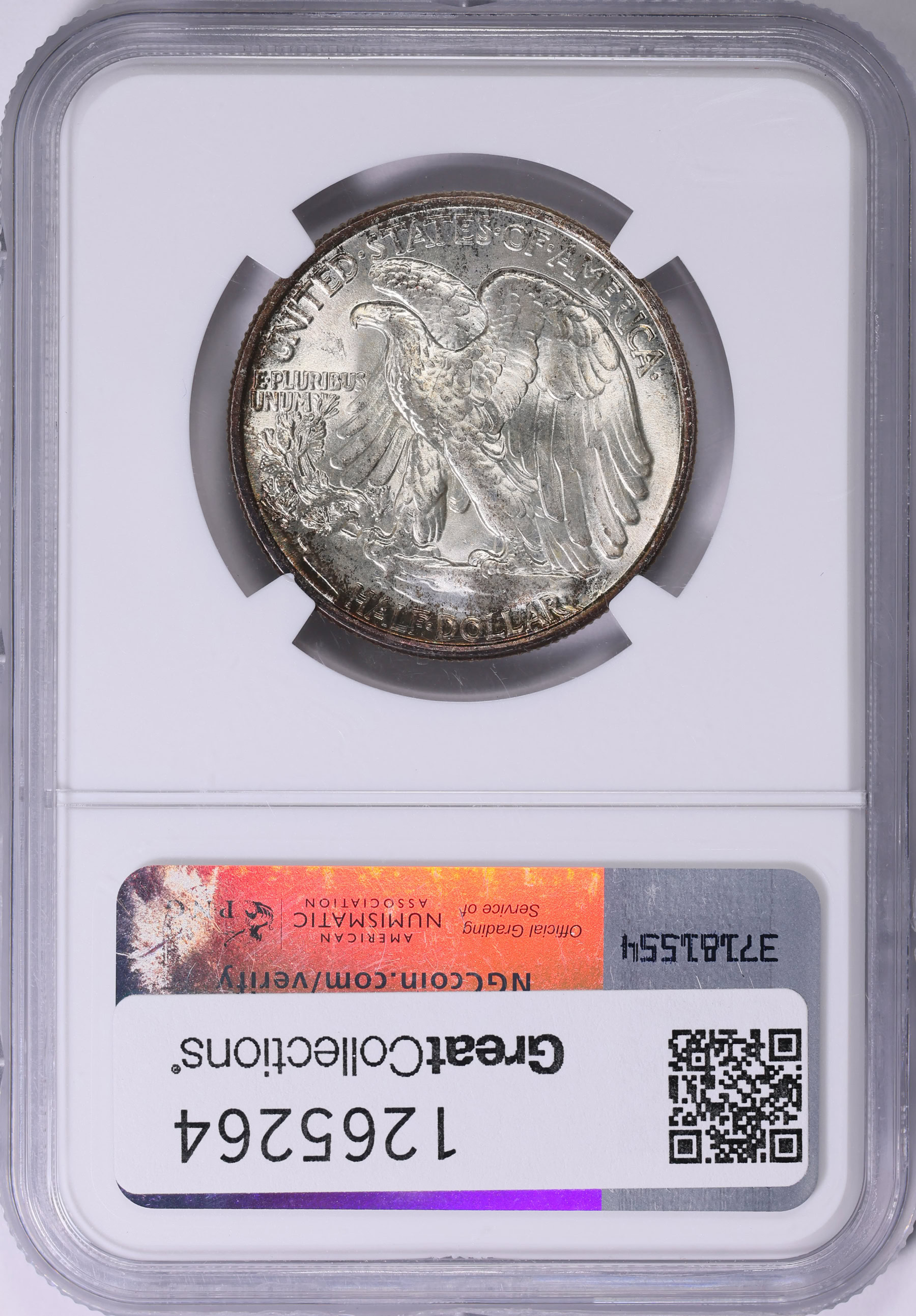 1946 Walking Liberty Half Dollar NGC MS-67+ (CAC Green) (Toned) (Item 1265264 ...