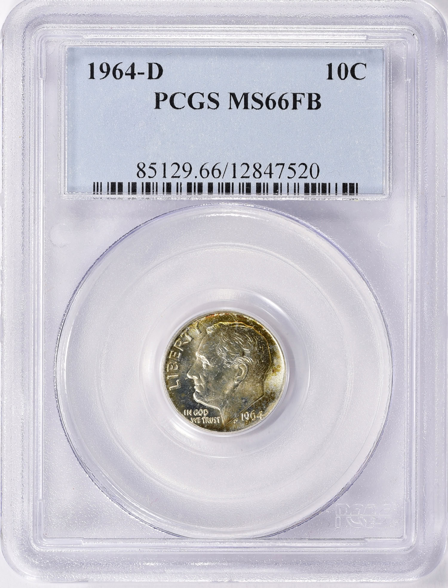 1964-D Roosevelt Dime PCGS MS-66 FB (Toned) (Item 1266139 ...