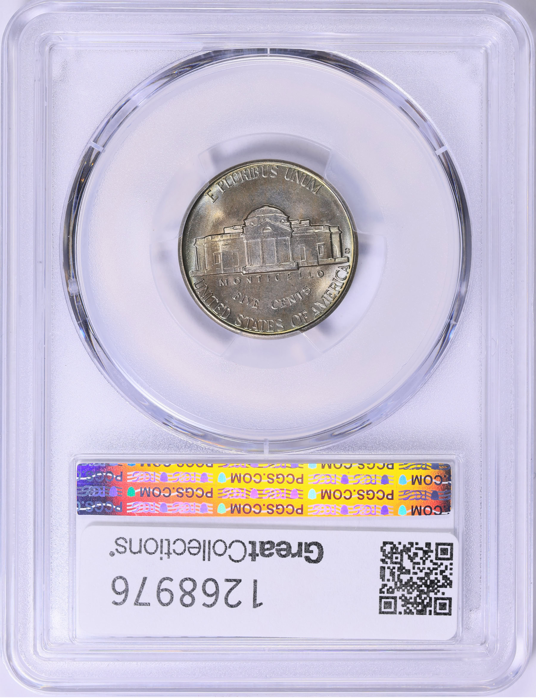 1939-S Jefferson Nickel Reverse of 1938 PCGS MS-67+ FS (Toned) (Item 1268976) | GreatCollections ...