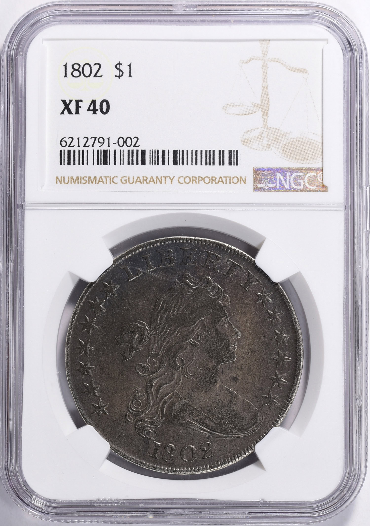 1802 Draped Bust Silver Dollar NGC XF-40 (Item 1272489 ...