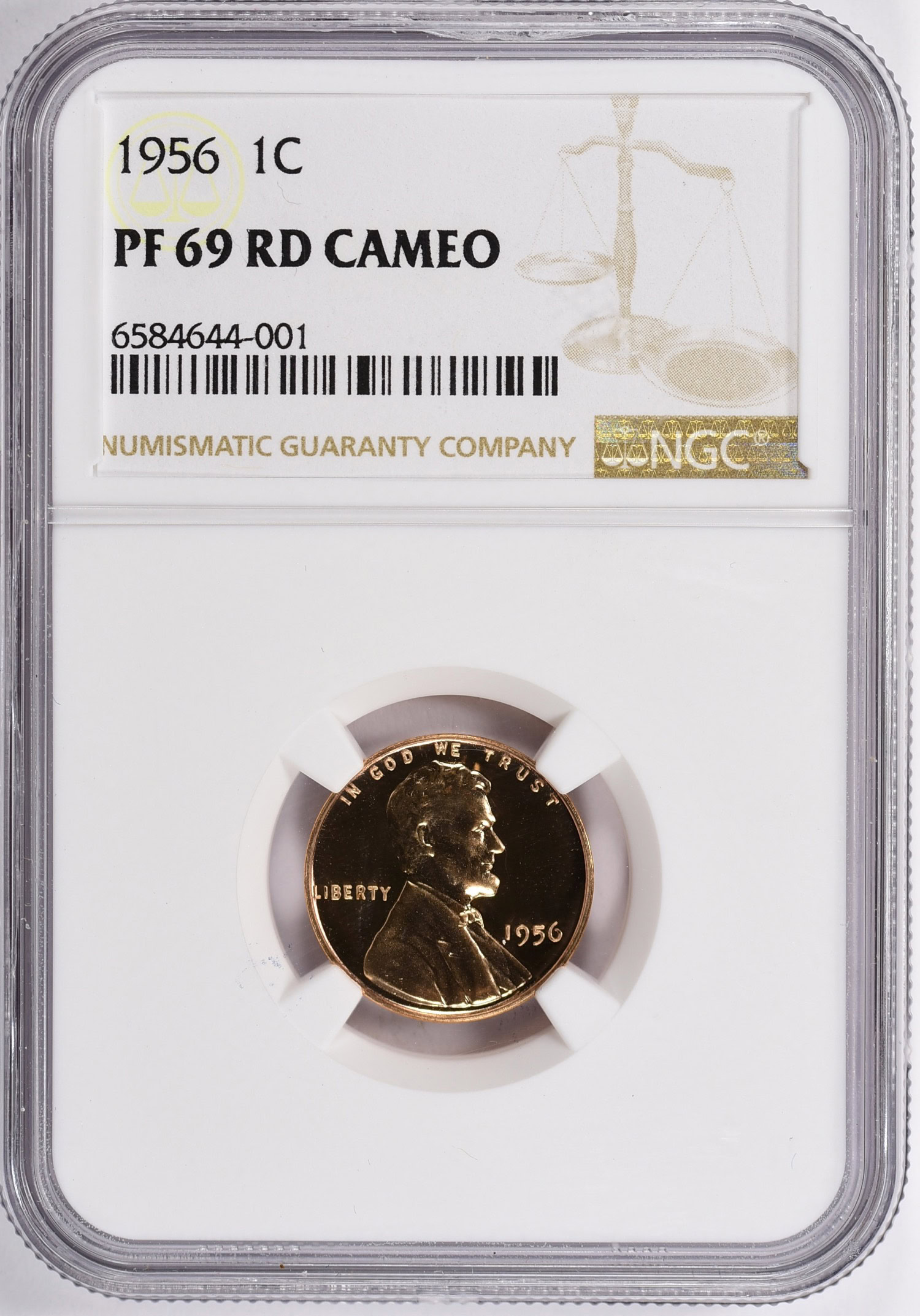 1956 Lincoln Cent NGC Proof-69 CAMEO (Item 1274201) | GreatCollections ...