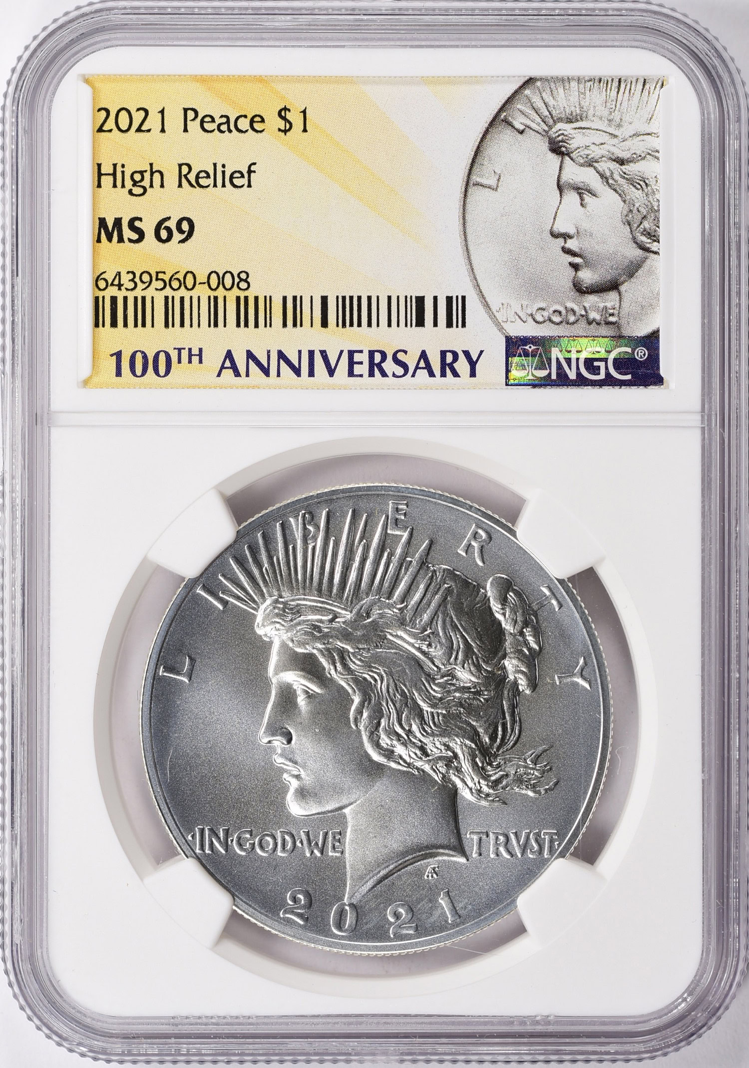 2021 Peace Silver Dollar 100th Anniversary NGC MS-69 (Peace 100th ...