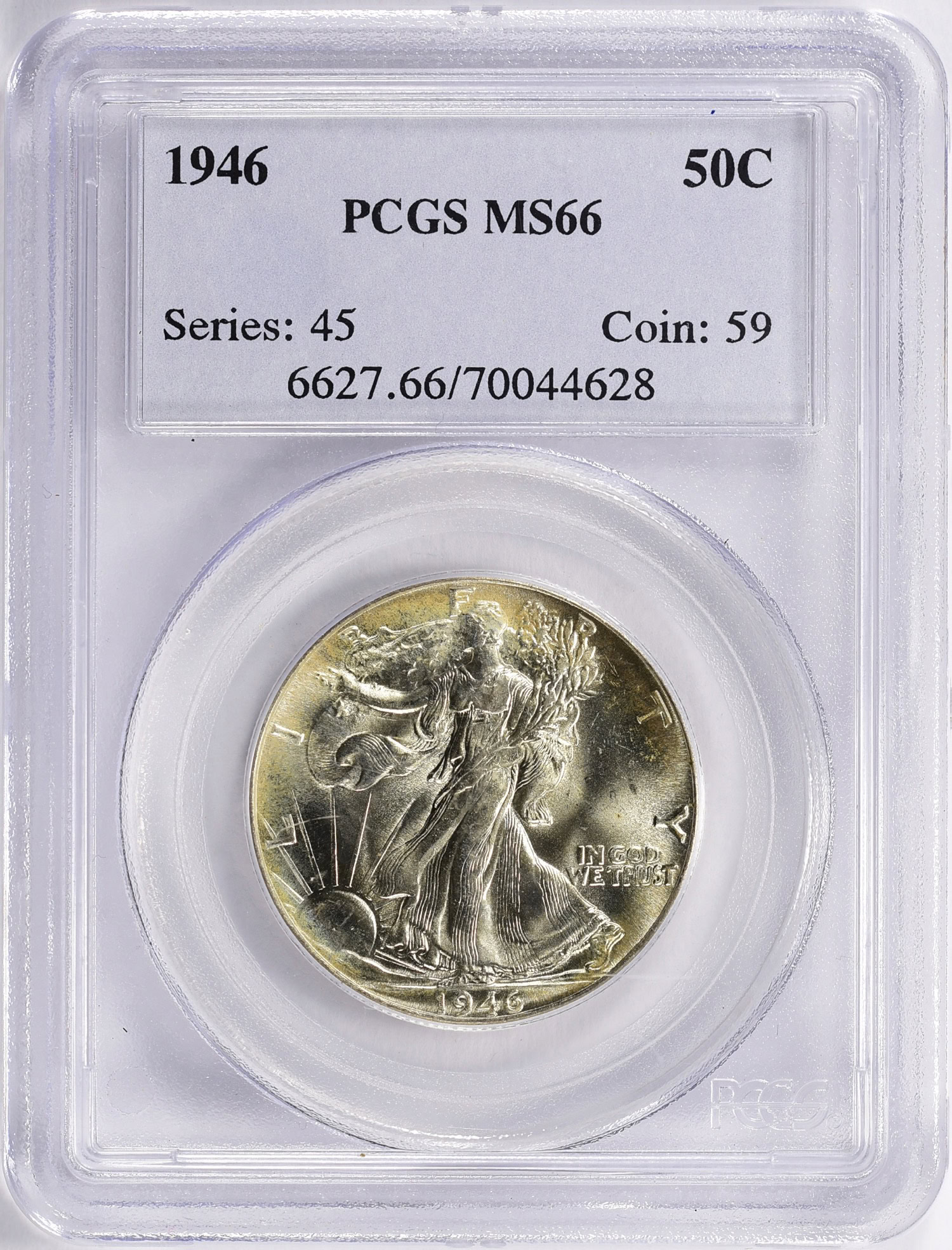1946 Walking Liberty Half Dollar PCGS MS-66 (Item 1280723) | GreatCollections Coin Auctions