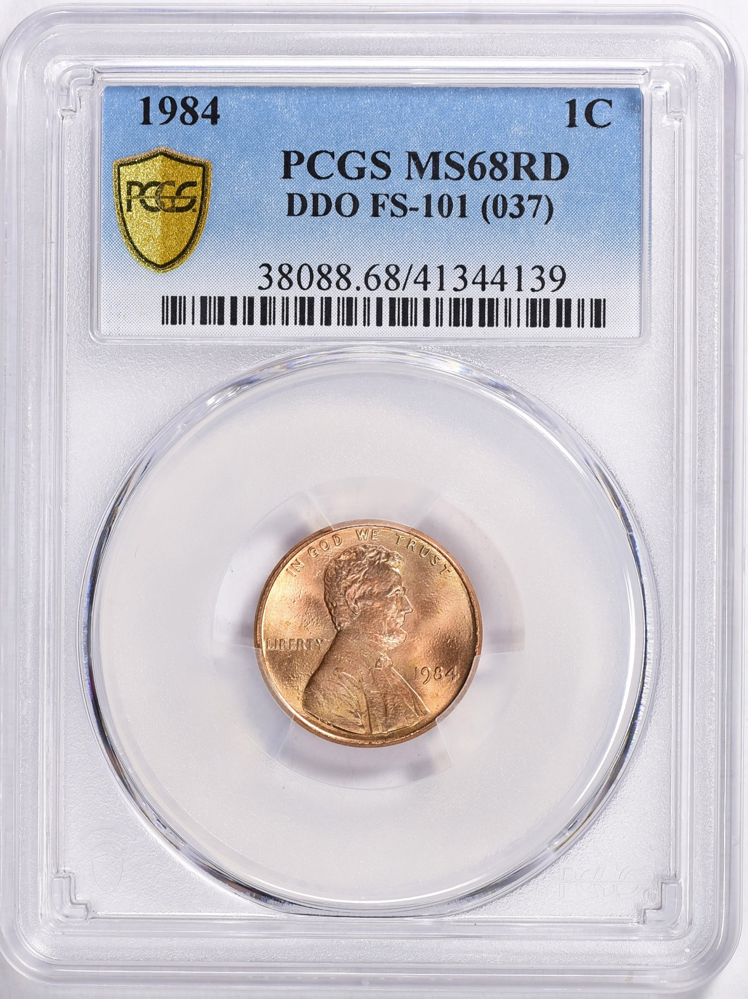 1984 Lincoln Cent Doubled Die Obverse FS-101 (037) PCGS MS-68 RD (Item 1280869 ...