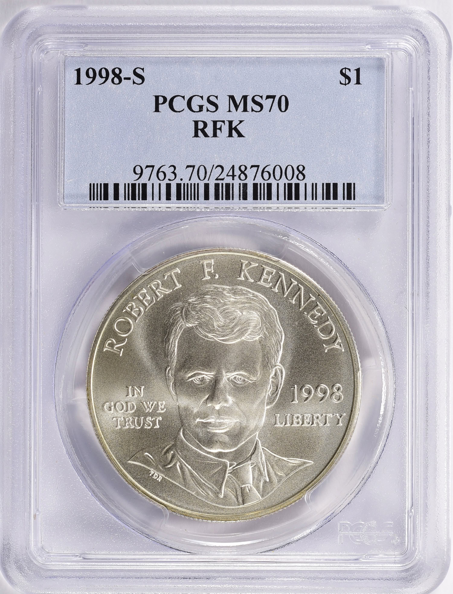 1998-S Robert F. Kennedy Silver Dollar PCGS MS-70 (Item 1281930 ...