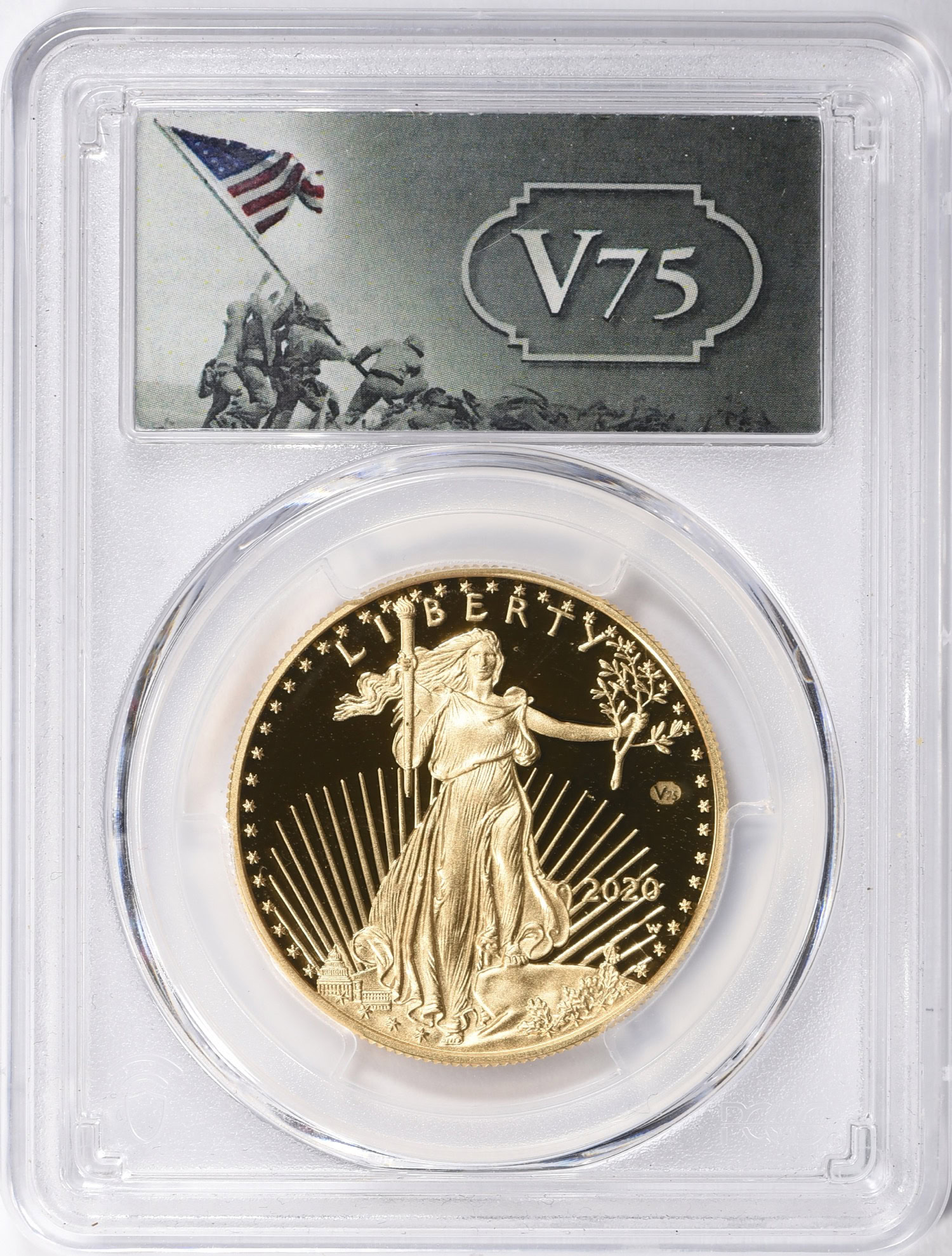 2020-W $50 One-Ounce Gold American Eagle V75 Privy 1 of 1945 Struck ...