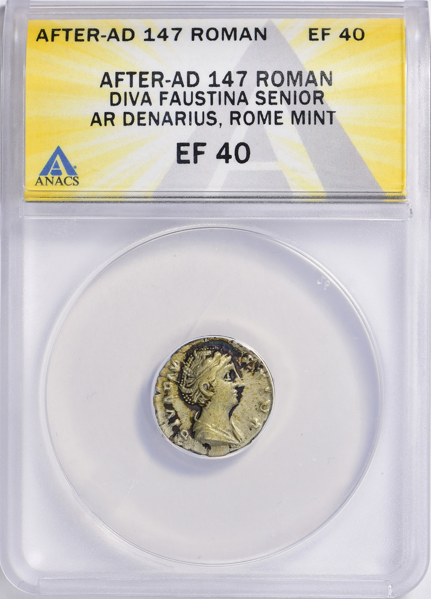 Ancient Roman Empire, Diva Faustina Senior (Died A.D. 141) c.A.D. 147 ...