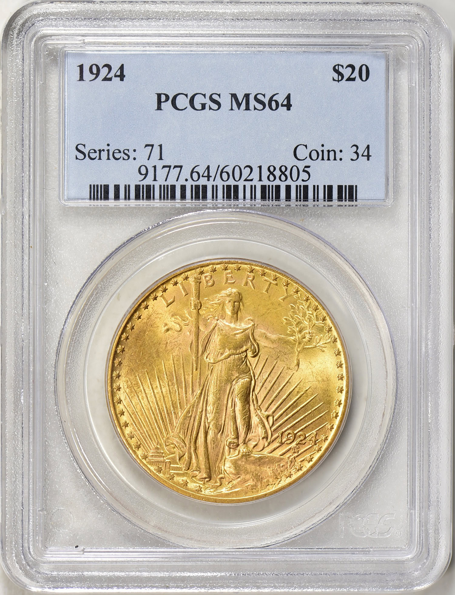 1924 Saint-Gaudens Gold Double Eagle PCGS MS-64 (Item 1288495) | GreatCollections Coin Auctions