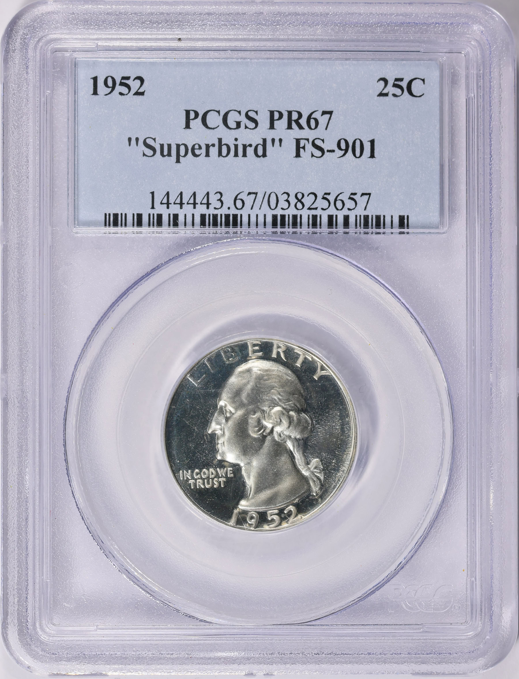 1952 Washington Quarter FS-901 Superbird PCGS Proof-67 (Item 1289353 ...