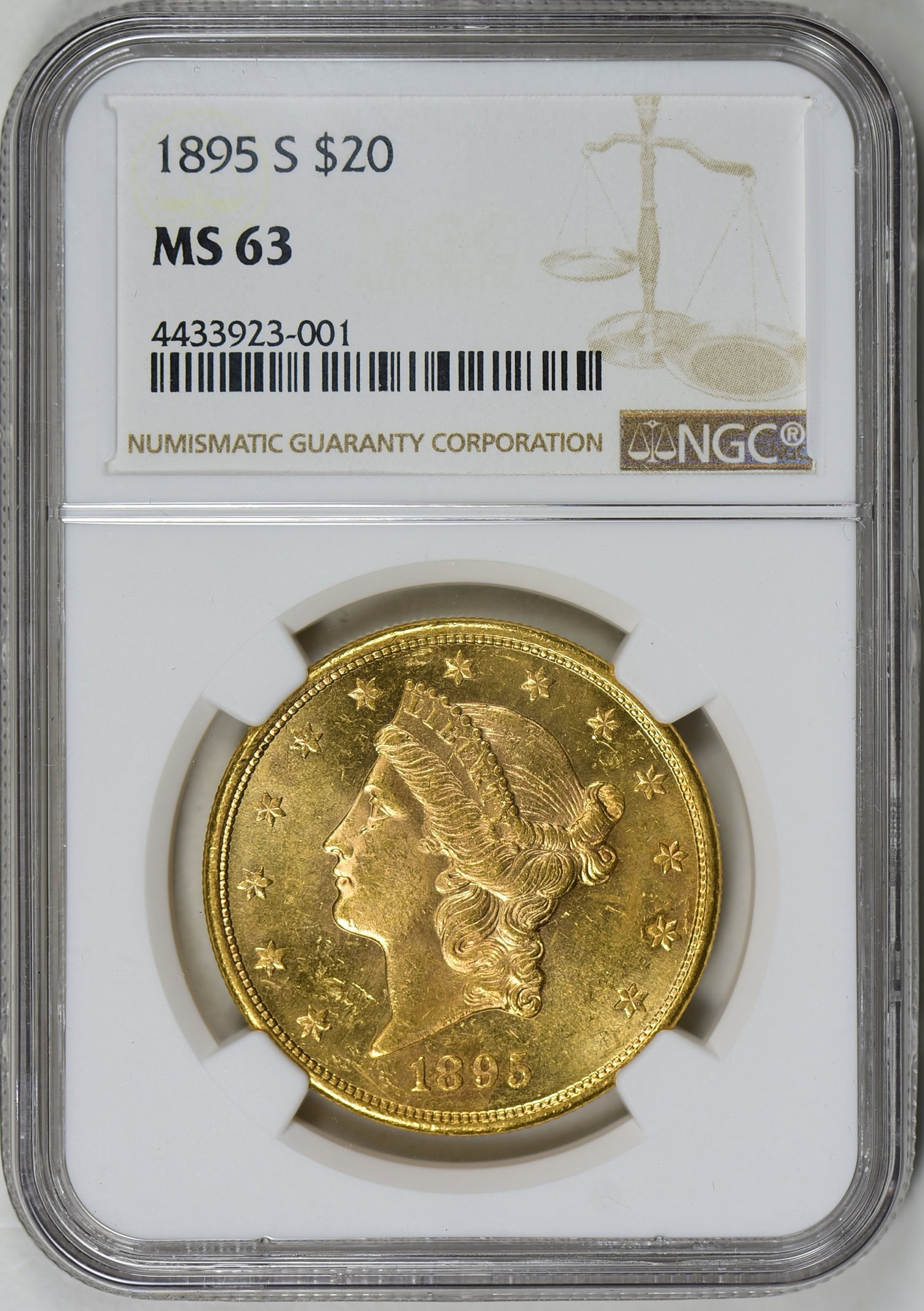 1895-S Liberty Gold Double Eagle NGC MS-63 (Item 1290058) | GreatCollections Coin Auctions