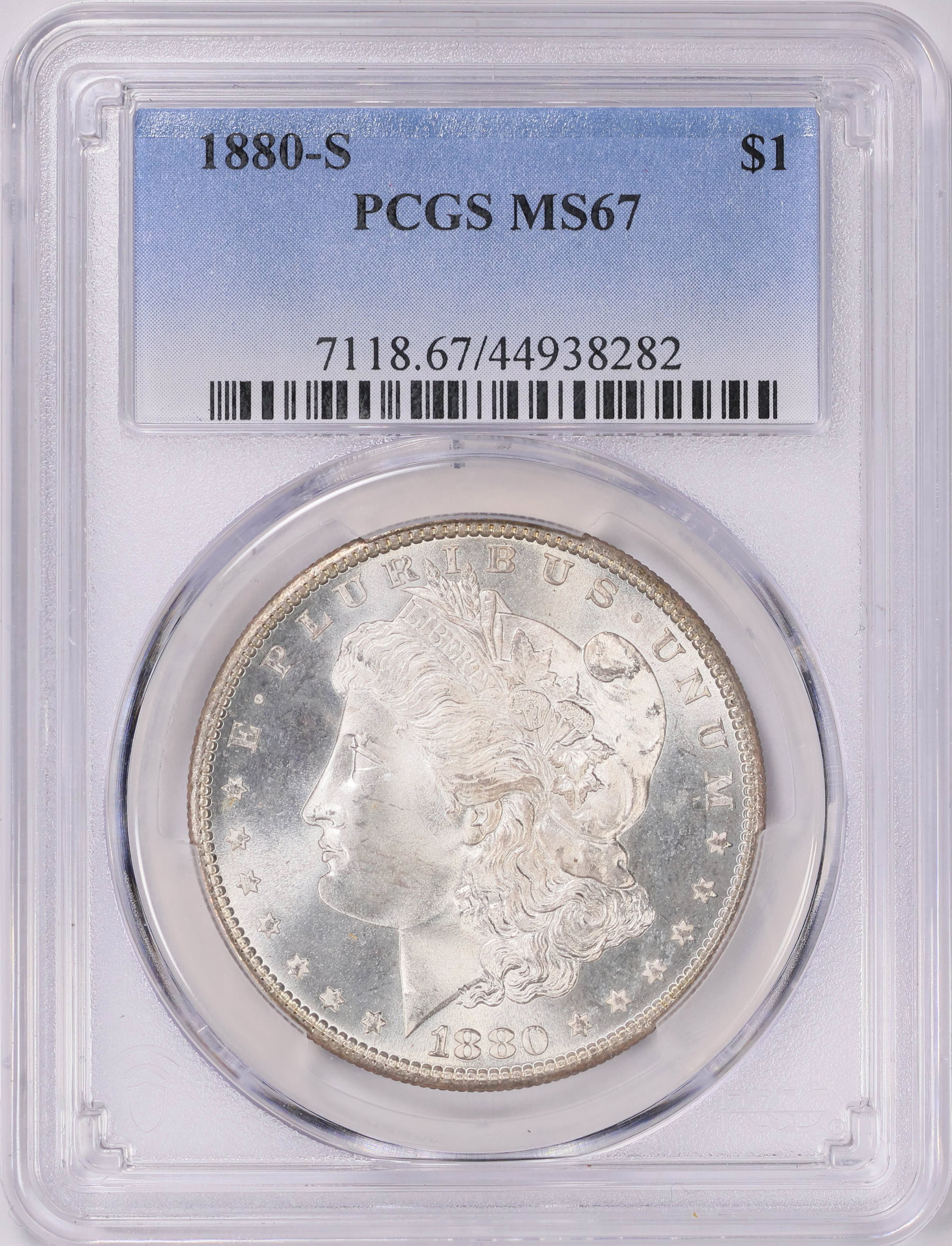 1880-S Morgan Silver Dollar PCGS MS-67 (Item 1292346) | GreatCollections Coin Auctions